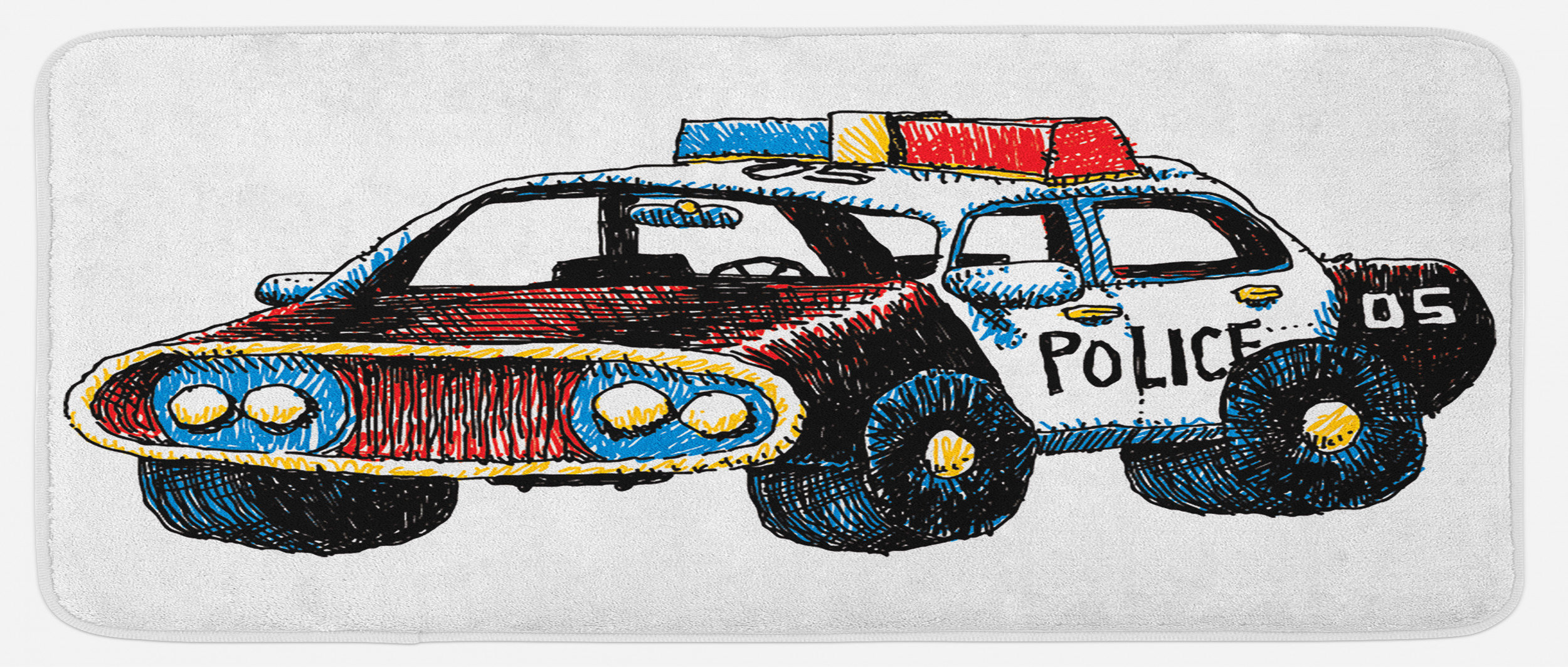 East Urban Home Police Kitchen Mat | Wayfair