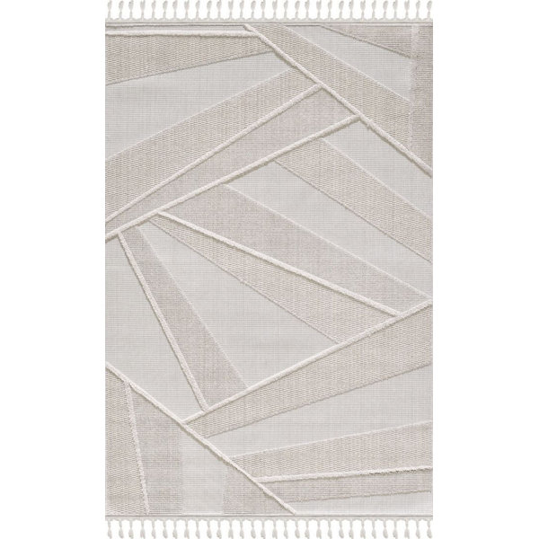 Corrigan Studio® Lilu Geometric Machine Woven Polyester Area Rug in ...