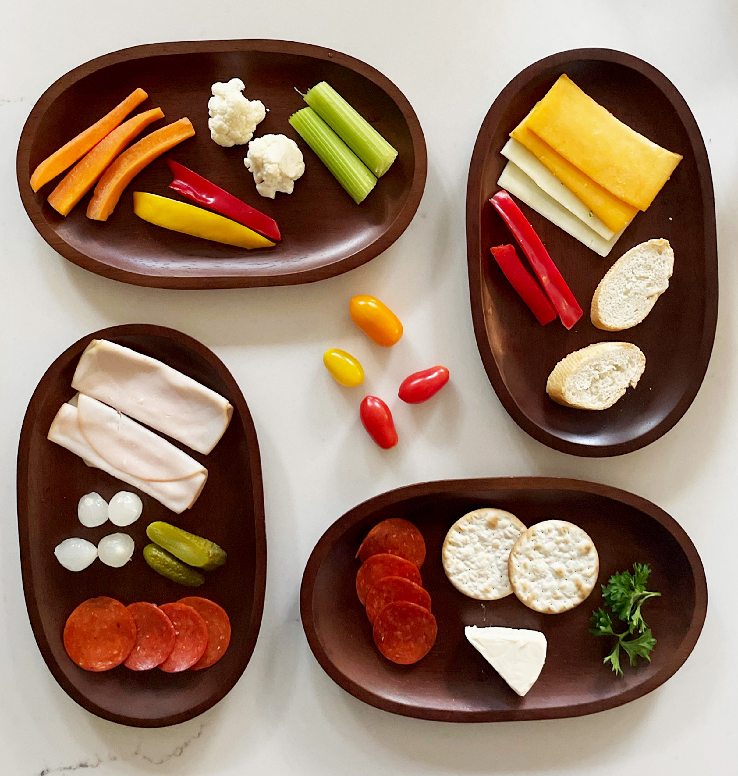 Ebern Designs 4 Pc Individual Serving Trays | Wayfair