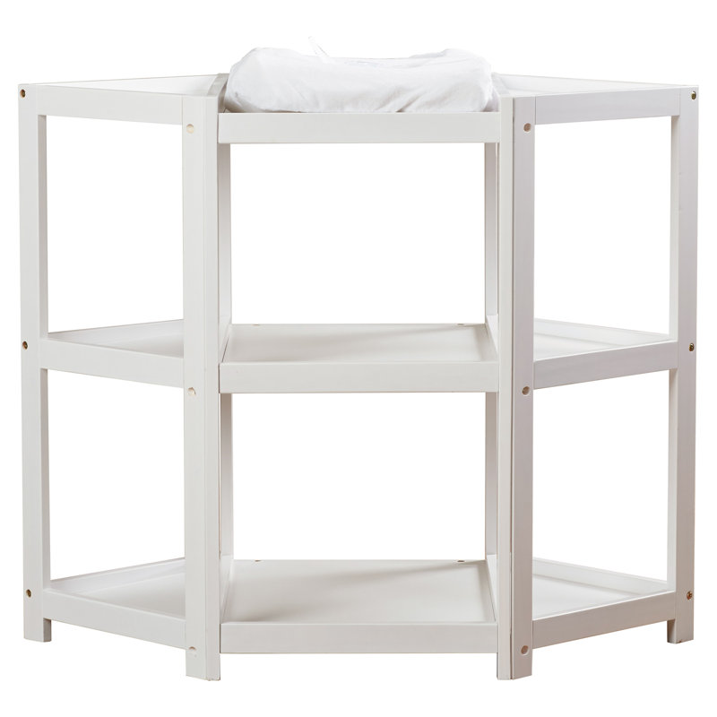 Zoomie Kids Carner Diaper Corner Baby Changing Table with Pad & Reviews ...