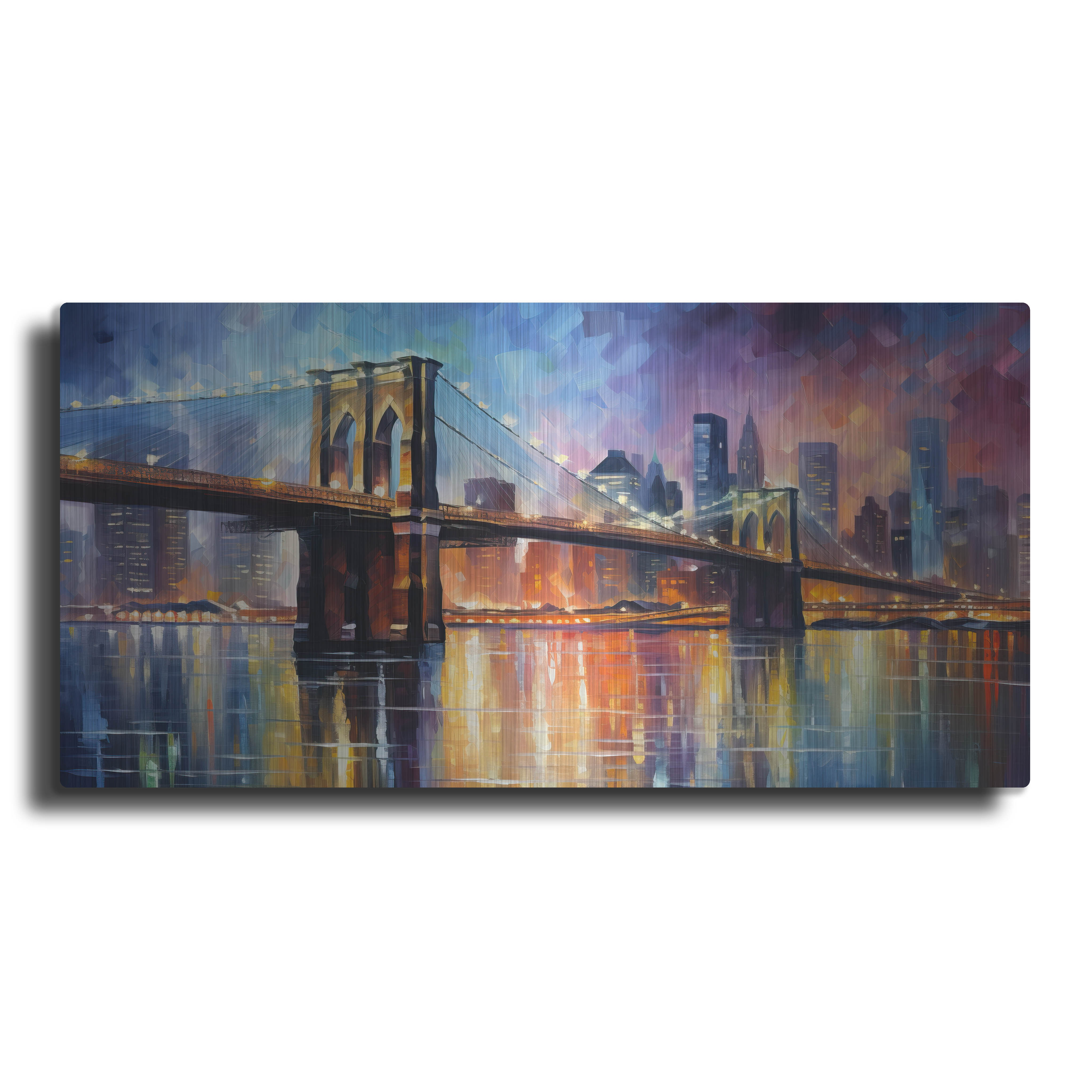 Red Barrel Studio® Luxe Metal Art 'Brooklyn Bridge' by Cameron Gray ...