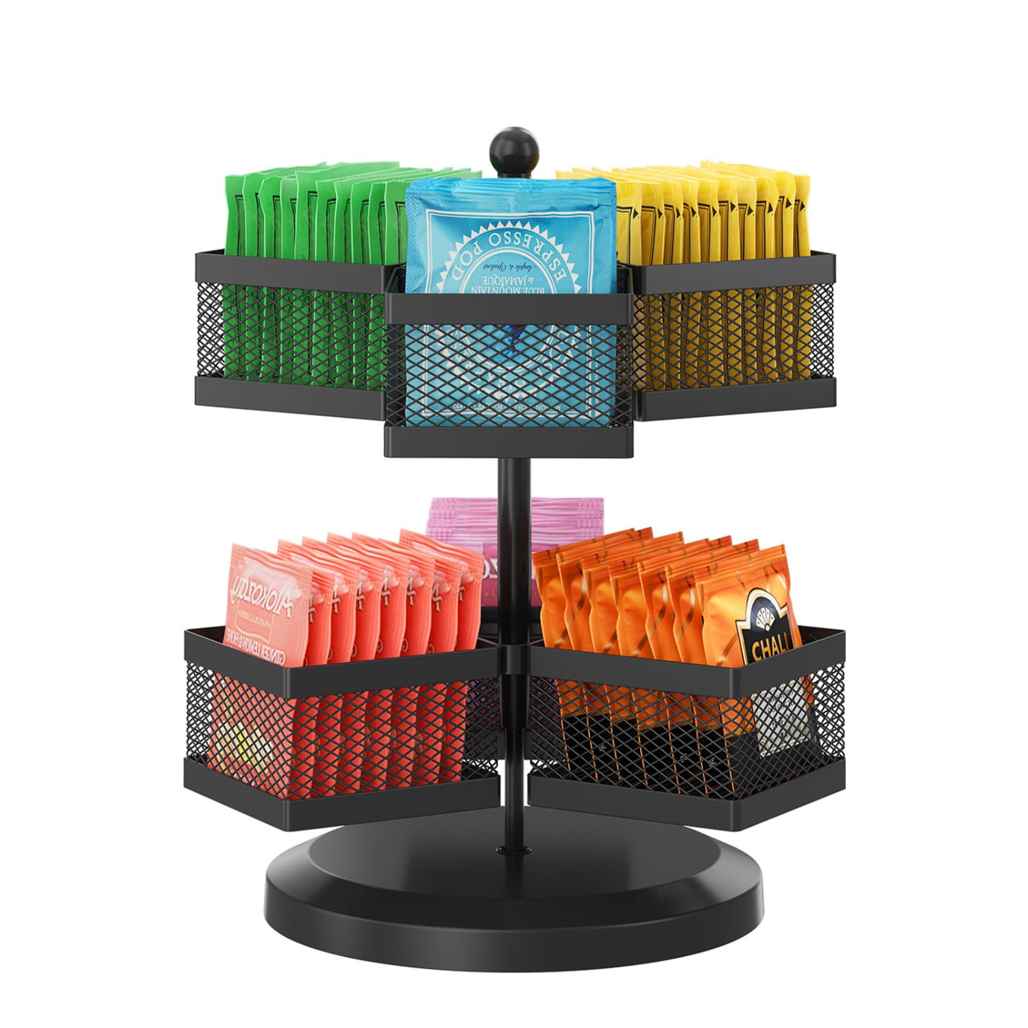 Latitude Run® 2 Tier Tea Bag Organizer, Tea Packet Storage Holder ...