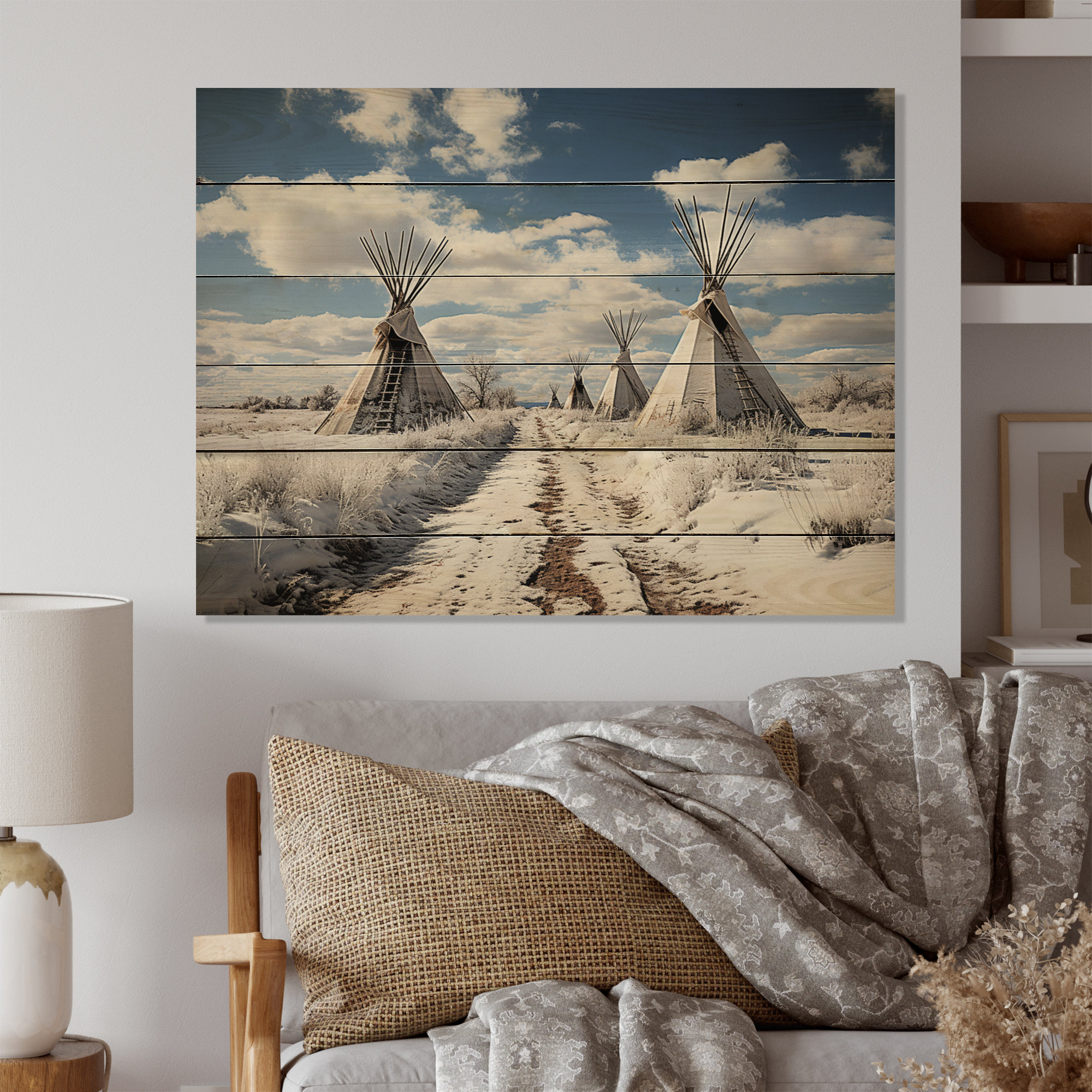 Latitude Run® Winter Native Tipi Path To Spirituality - Native American ...