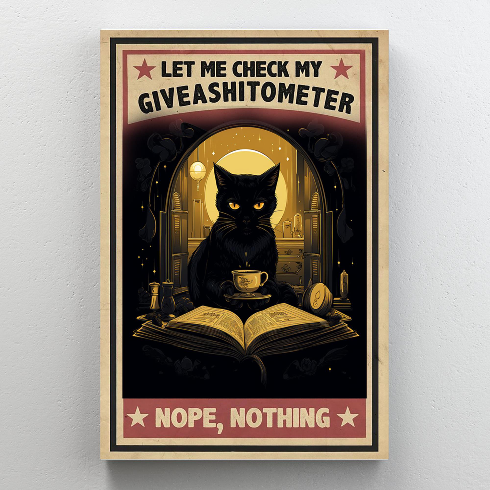 Trinx Let Me Check My Giveashitometer - 1 Piece Rectangle Graphic Art ...