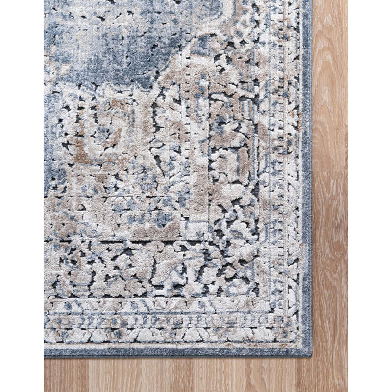 Canora Grey Northrup Performance Beige/Slate Blue Rug & Reviews ...
