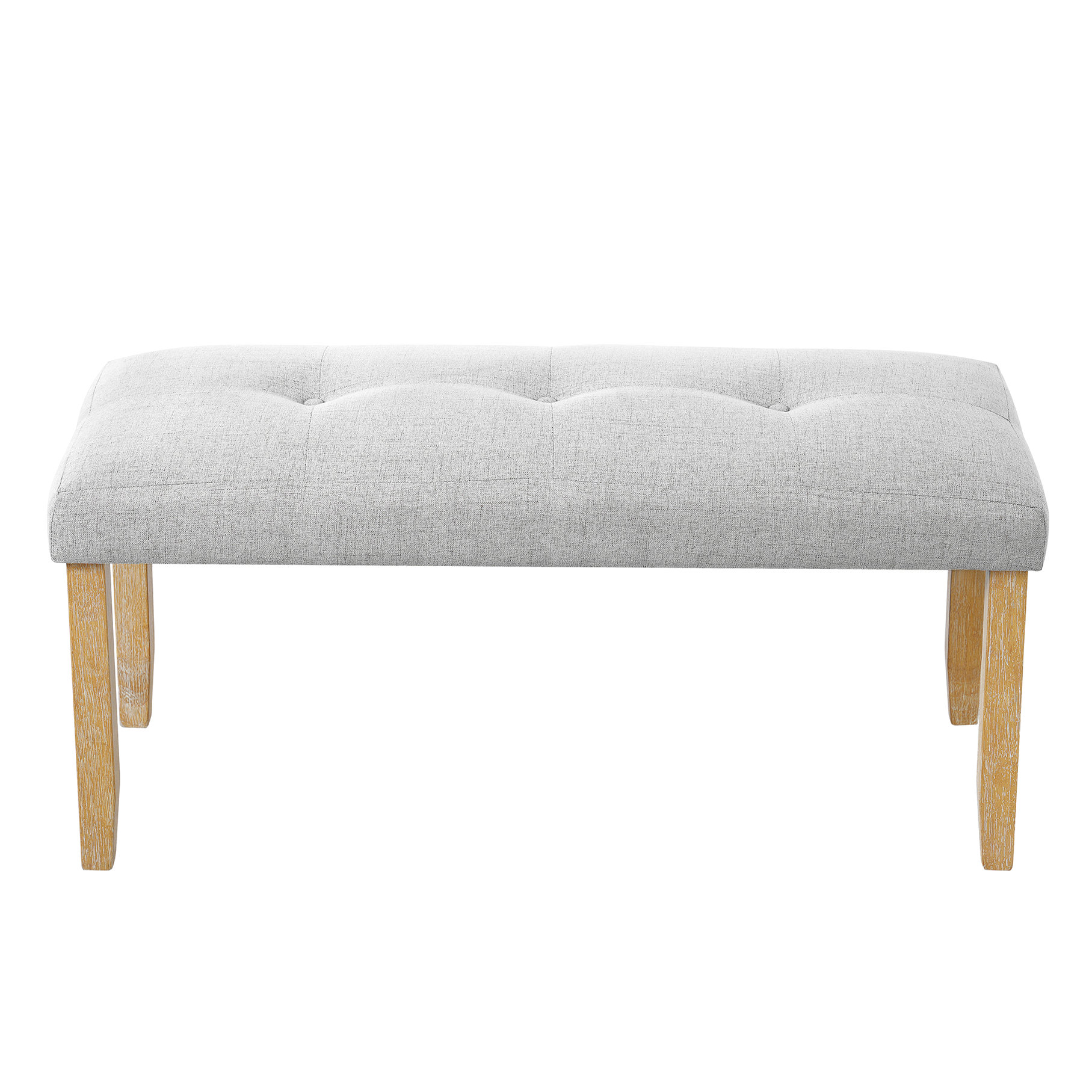 Red Barrel Studio® Modern Mid - Century Upholstered Bench, Linen ...
