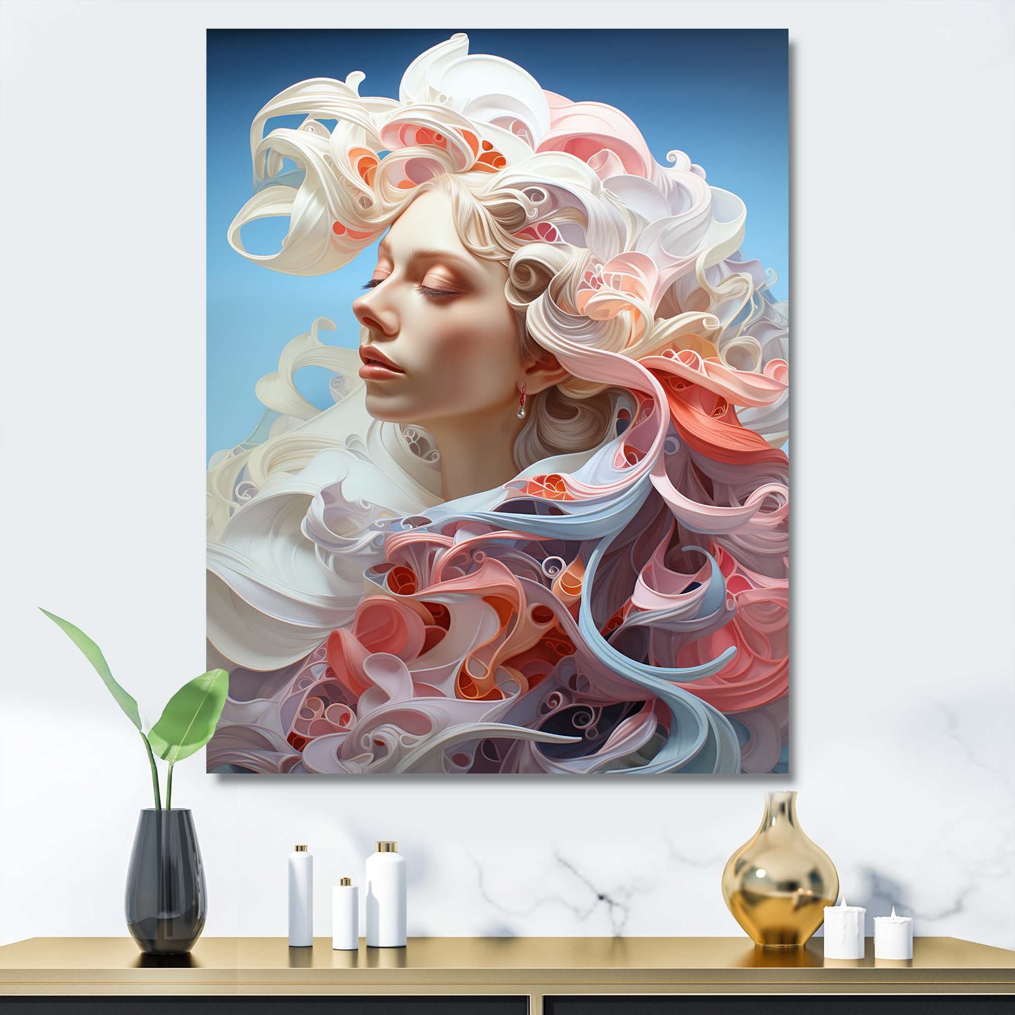 Ebern Designs Mystic Desires Surreal Woman Portrait II - Surrealism ...