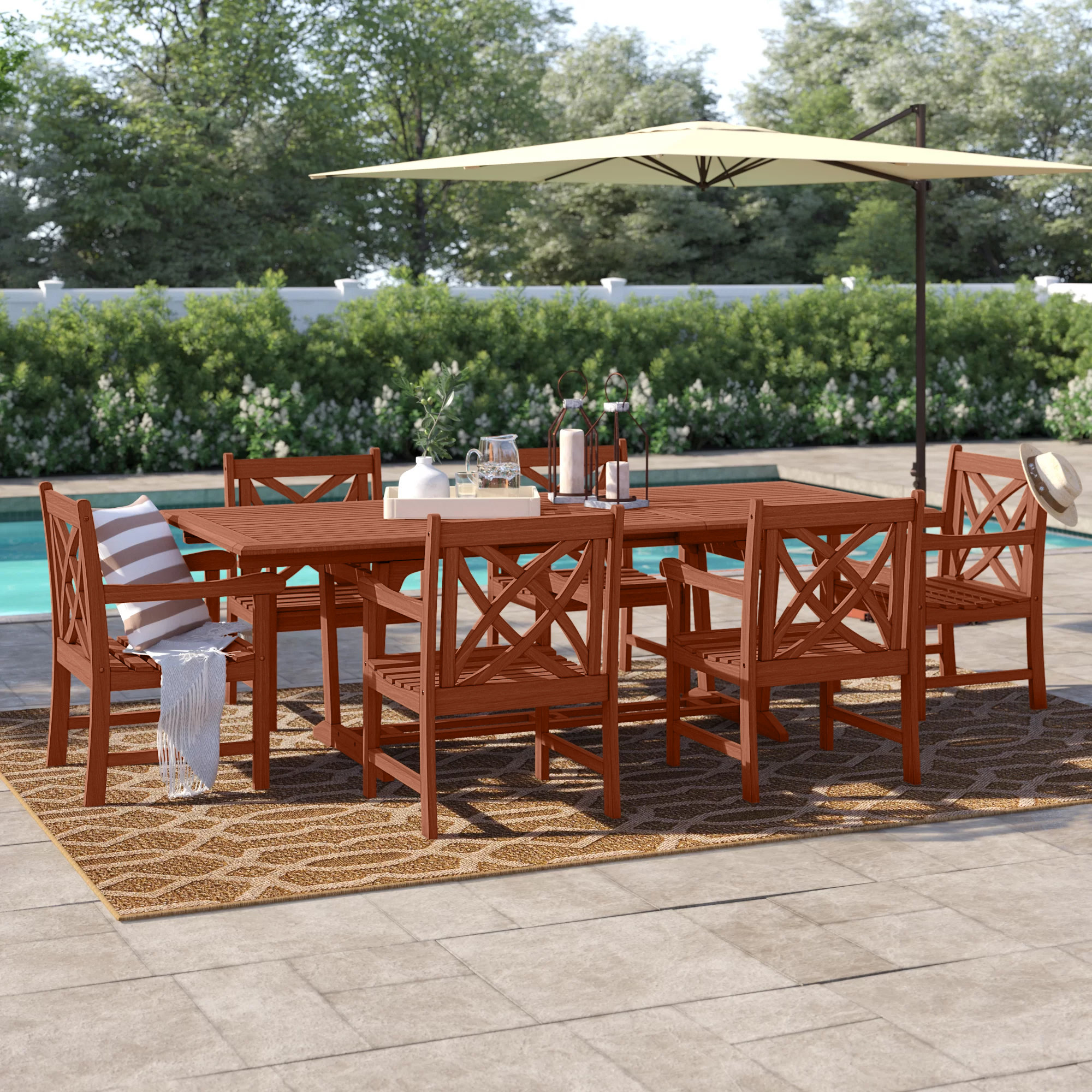 Rosalind Wheeler Dusek 7 Piece Dining Set & Reviews | Wayfair