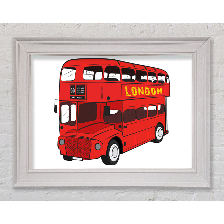 Williston Forge Iconic Red Bus - Single Picture Frame Art Prints ...