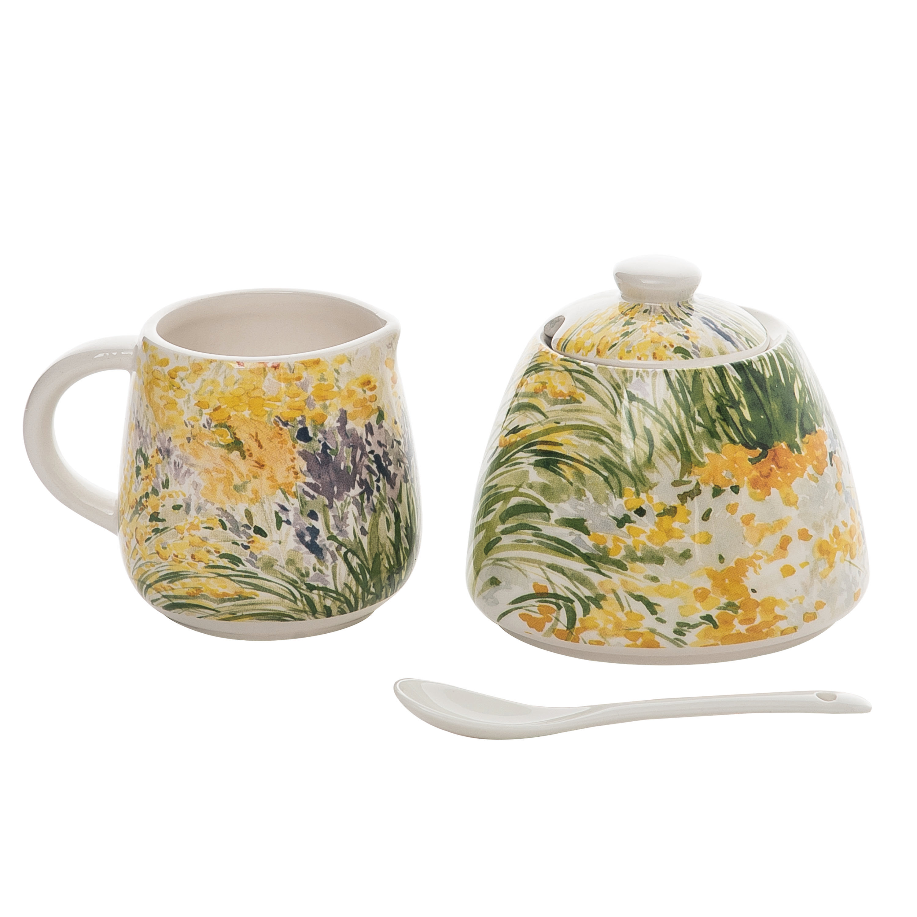 Red Barrel Studio® Ceramic Lavender Gold Sugar & Creamer Set of 2 ...