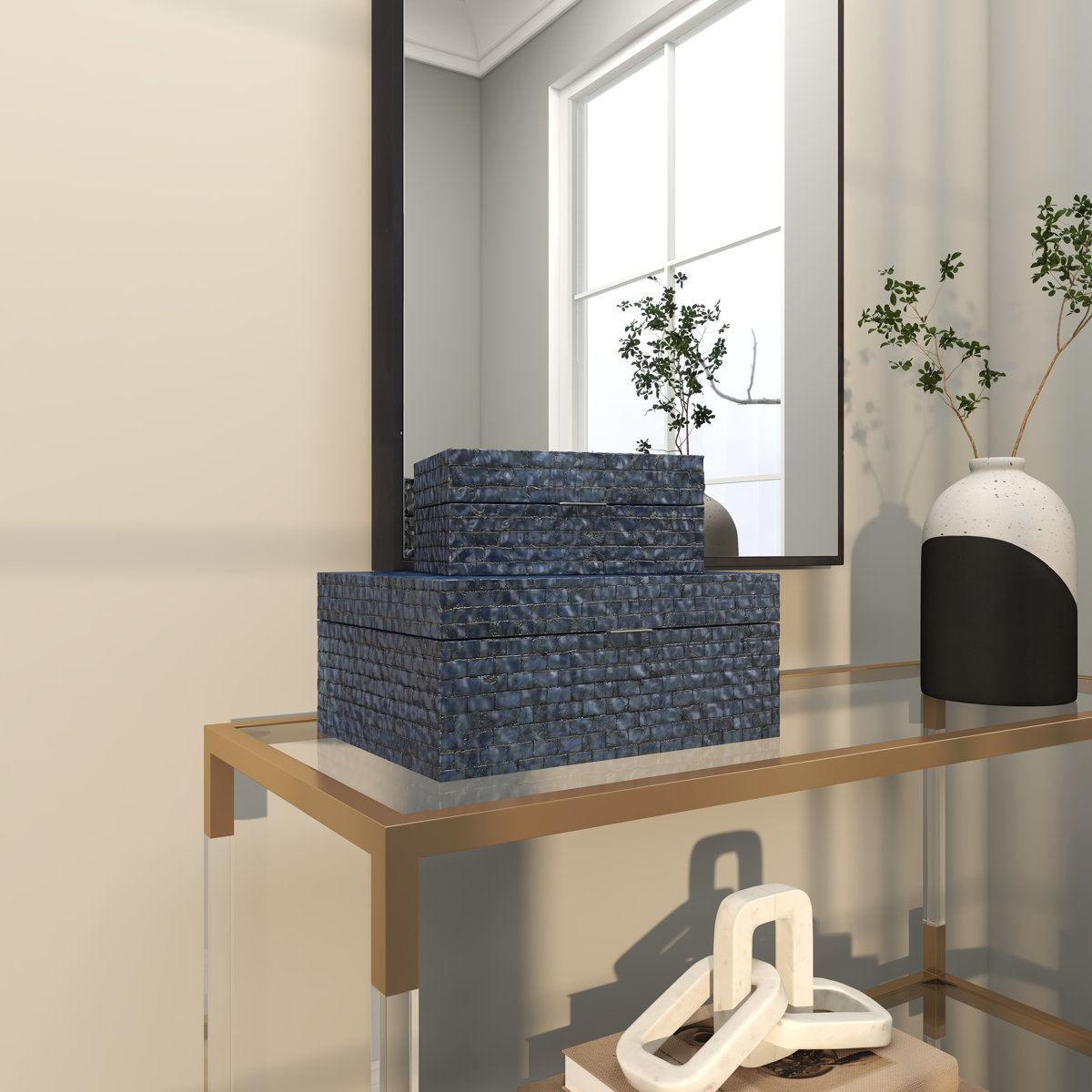 Joss & Main Mandy Shell 2 Piece Decorative Box Set & Reviews | Wayfair
