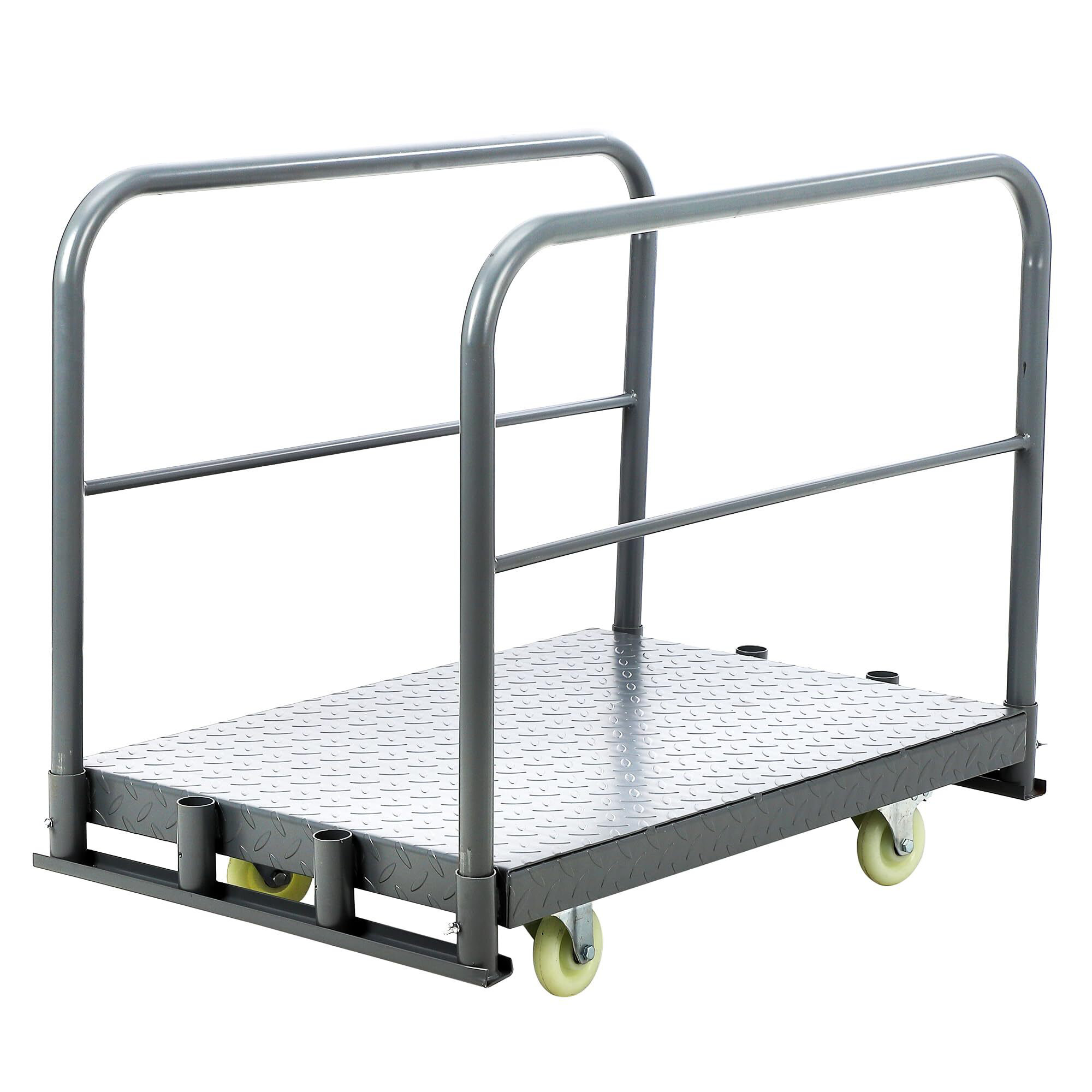babevy Platform Truck Cart With Wheels, Steel Panel Flatbed Dolly Cart ...