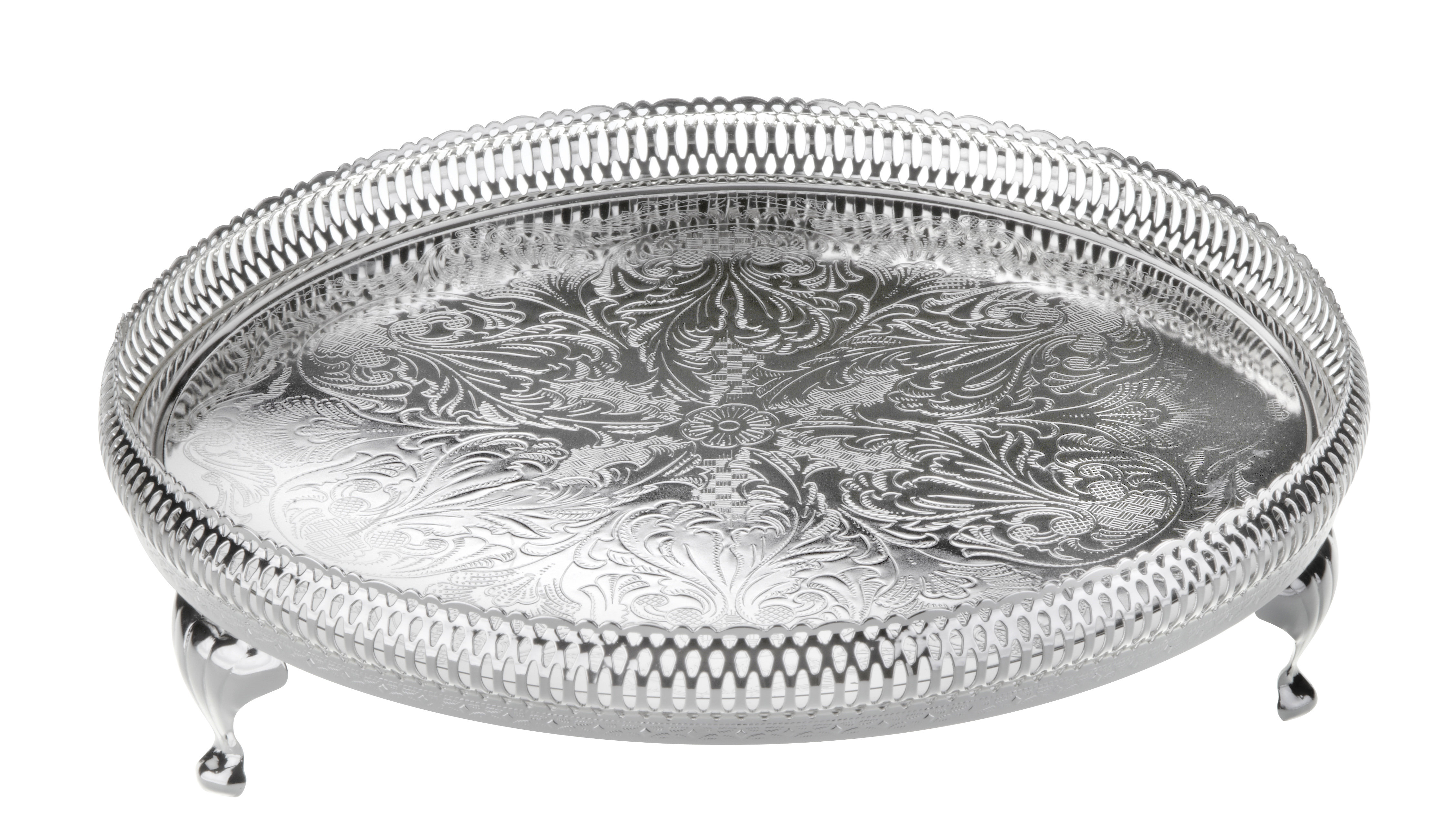 Corbell Silver Company Queen Anne Silver Plated Tray & Reviews ...