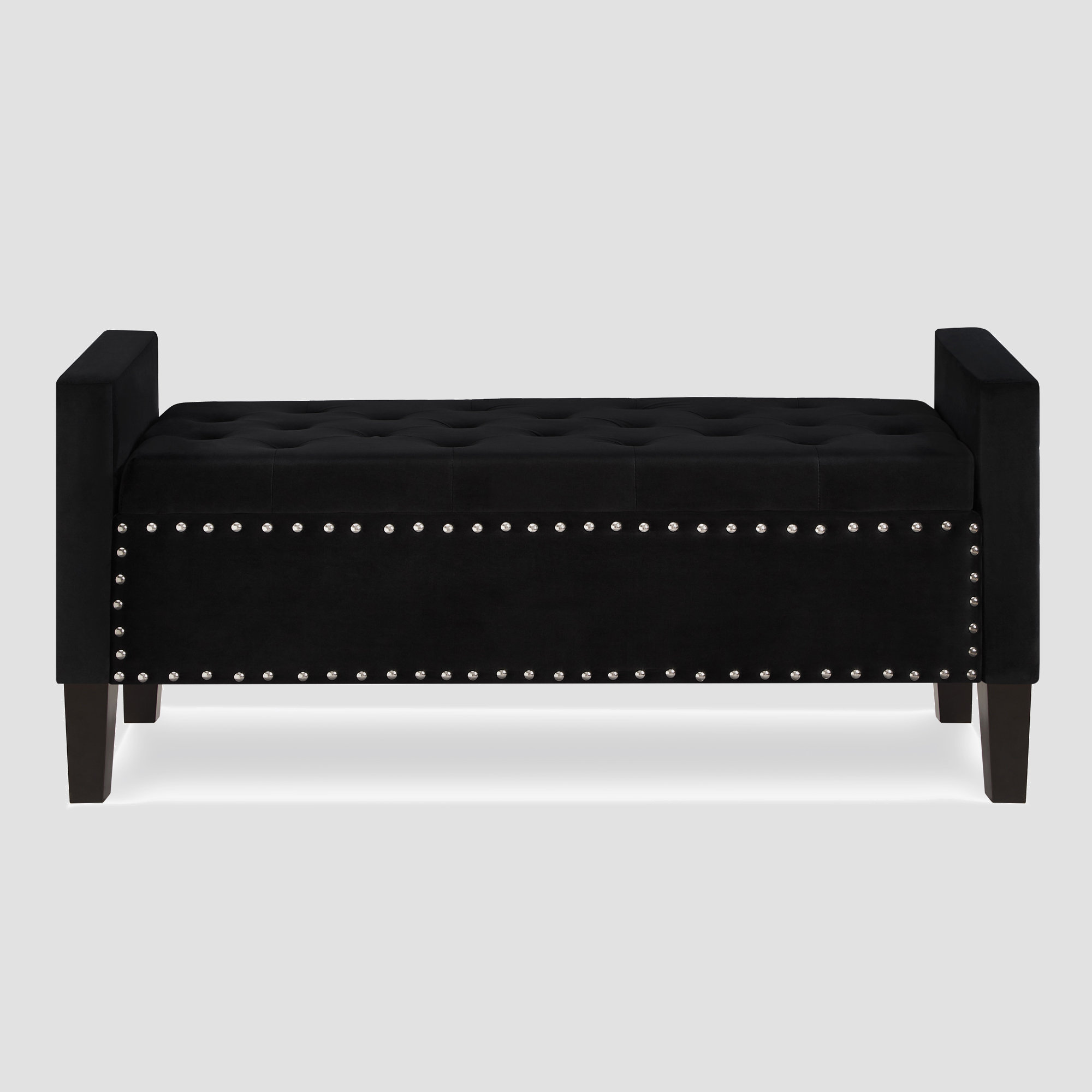 House Of Hampton® Hasaun Velvet Upholstered Storage Bench Wayfair Canada