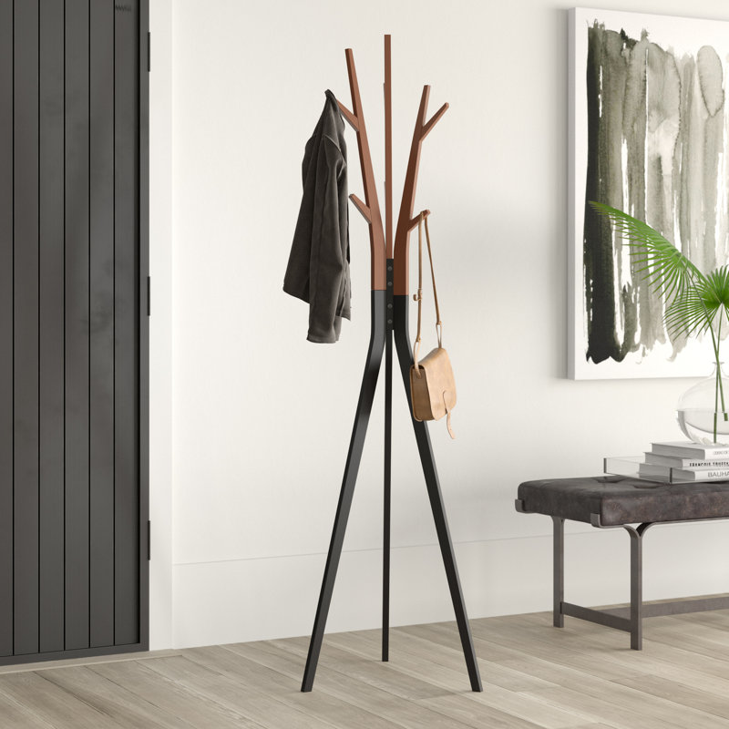 George Oliver Casmir Wood Freestanding Coat Rack & Reviews | Wayfair