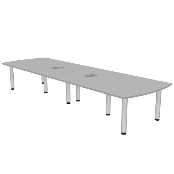 Skutchi Designs, Inc. 10FT Arc Rectangle Conference Table with Silver ...