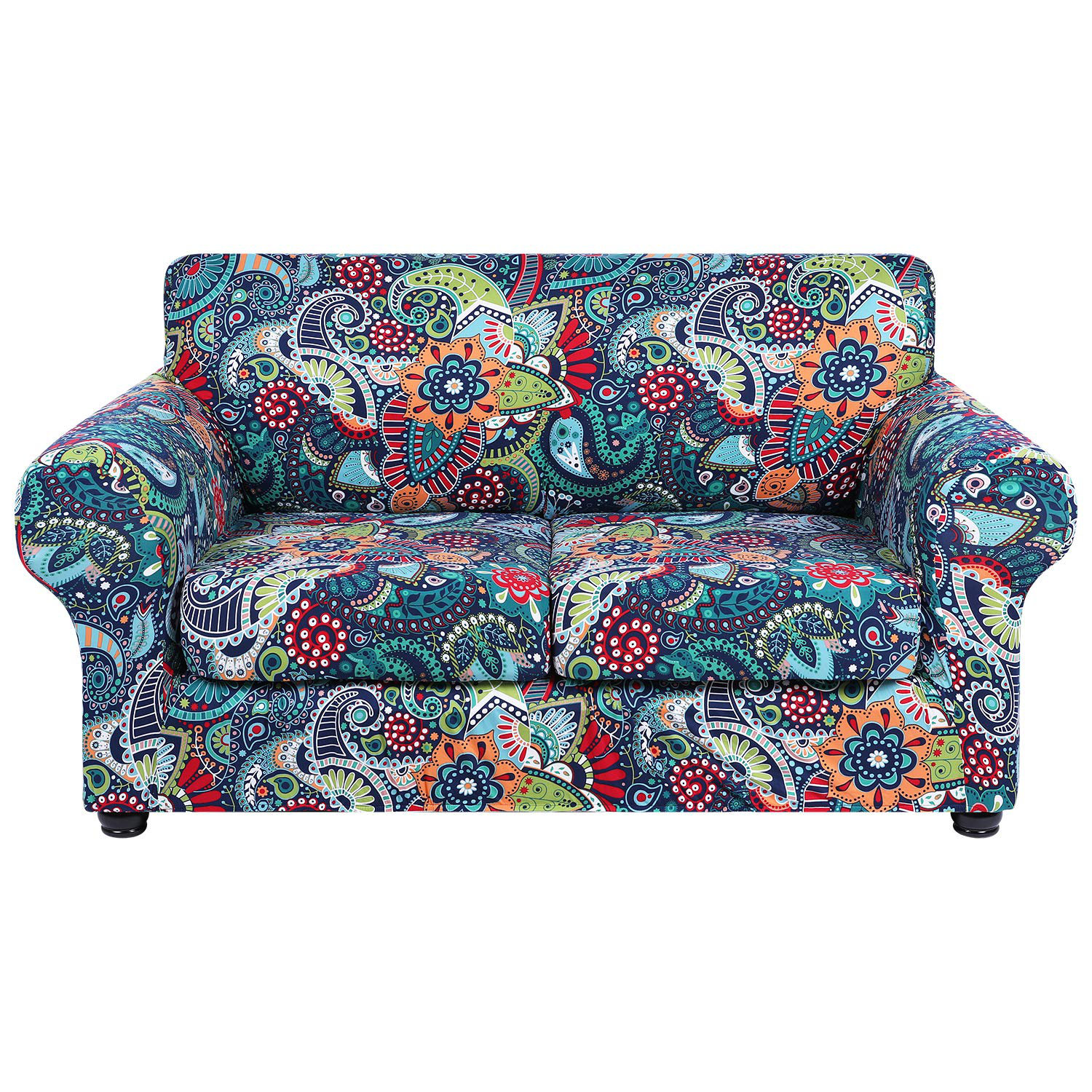 One Allium Way® Couch Cover, Loveseat Covers, Floral Pattern, Stretch ...