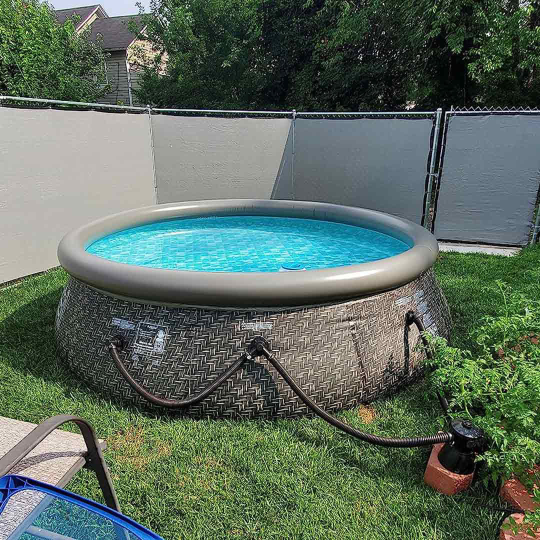 Stunver 12 Foot By 36 Inch Quickset Round Inflatable Ring Top Outdoor ...