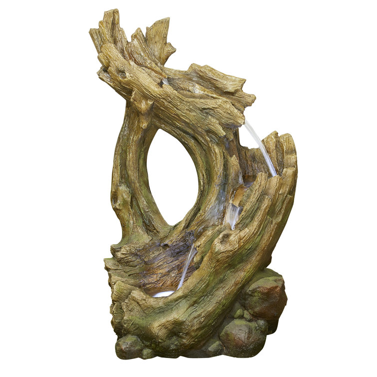 Union Rustic Estrellas Easy Fountain Knotted Willow Falls with Lights ...