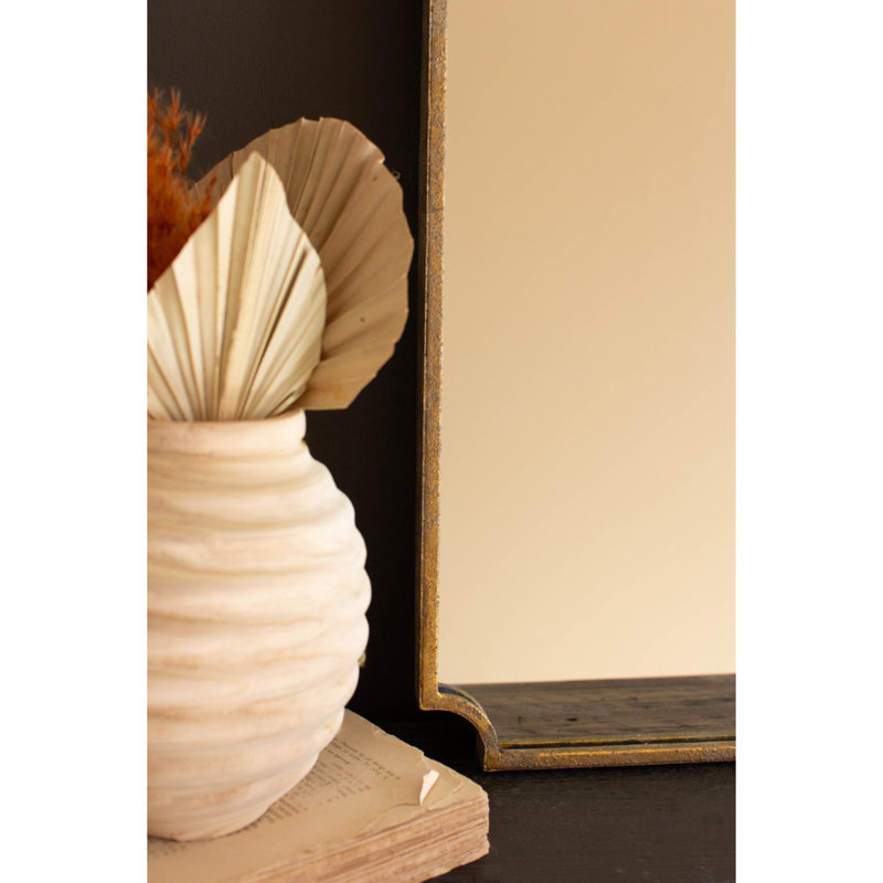 Fleur De Lis Living Alisz Metal Rectangle Wall Mirror | Wayfair