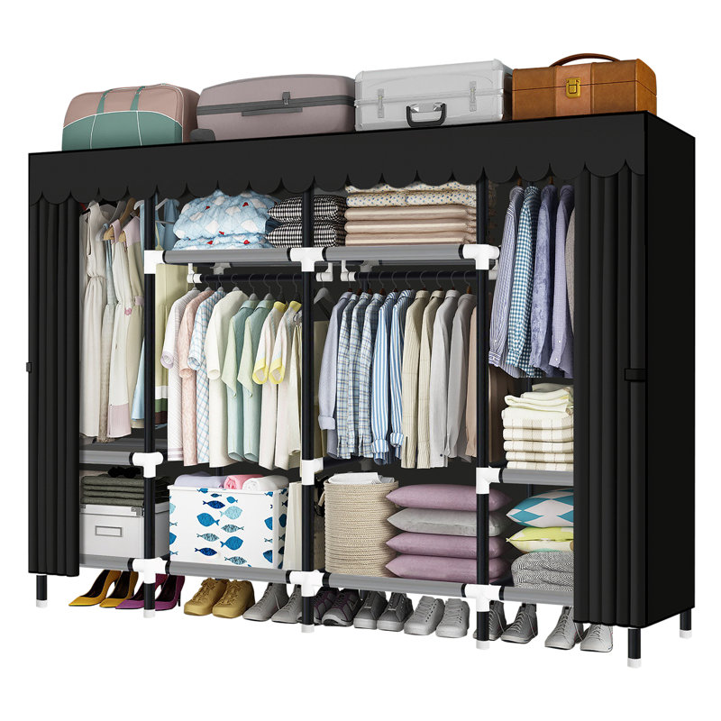 Rebrilliant Aliyonna 79'' Fabric Portable Wardrobe & Reviews | Wayfair