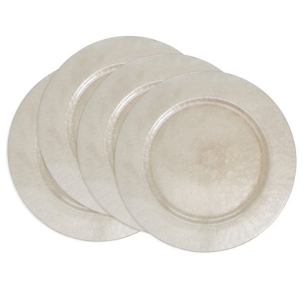 Saro Soft Glow Faux Mother of Pearl Charger Plate (Set of 4) & Reviews ...