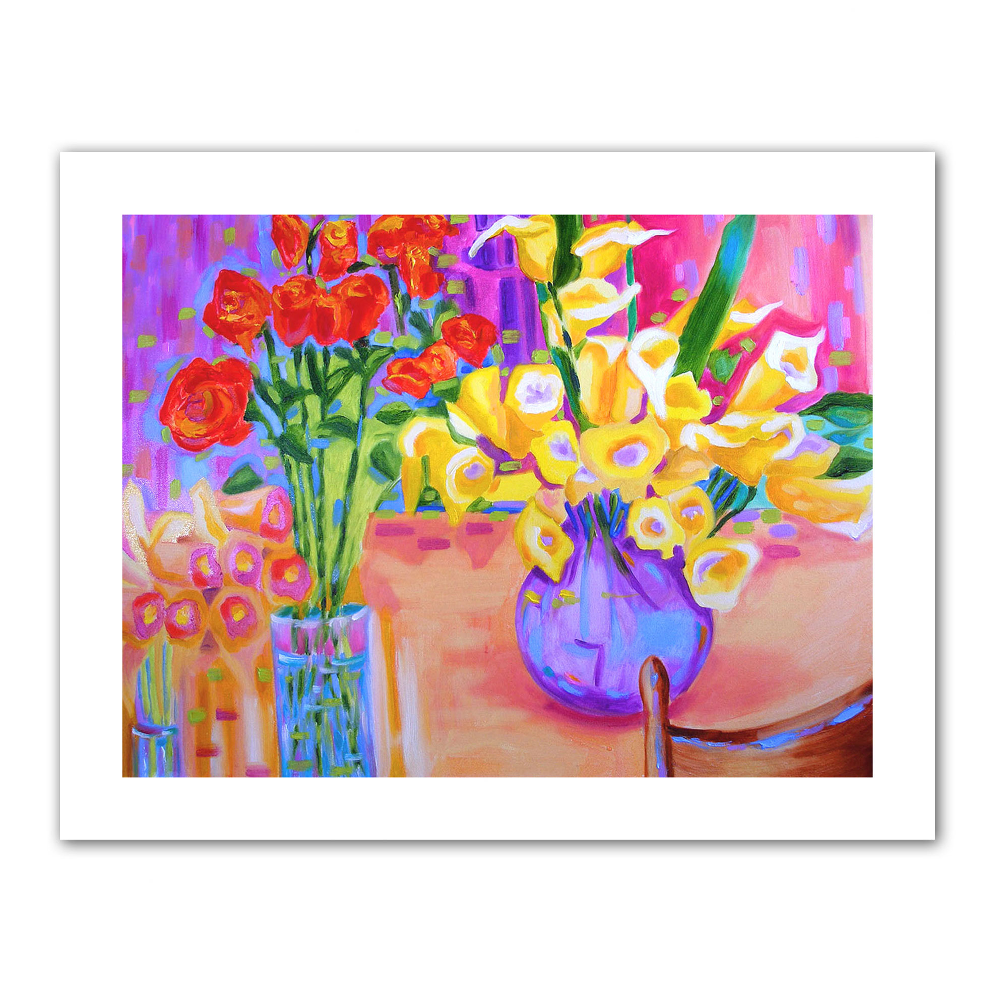 ArtWall 'Summer Flowers' by Susi Franco Painting Print on Rolled Canvas ...