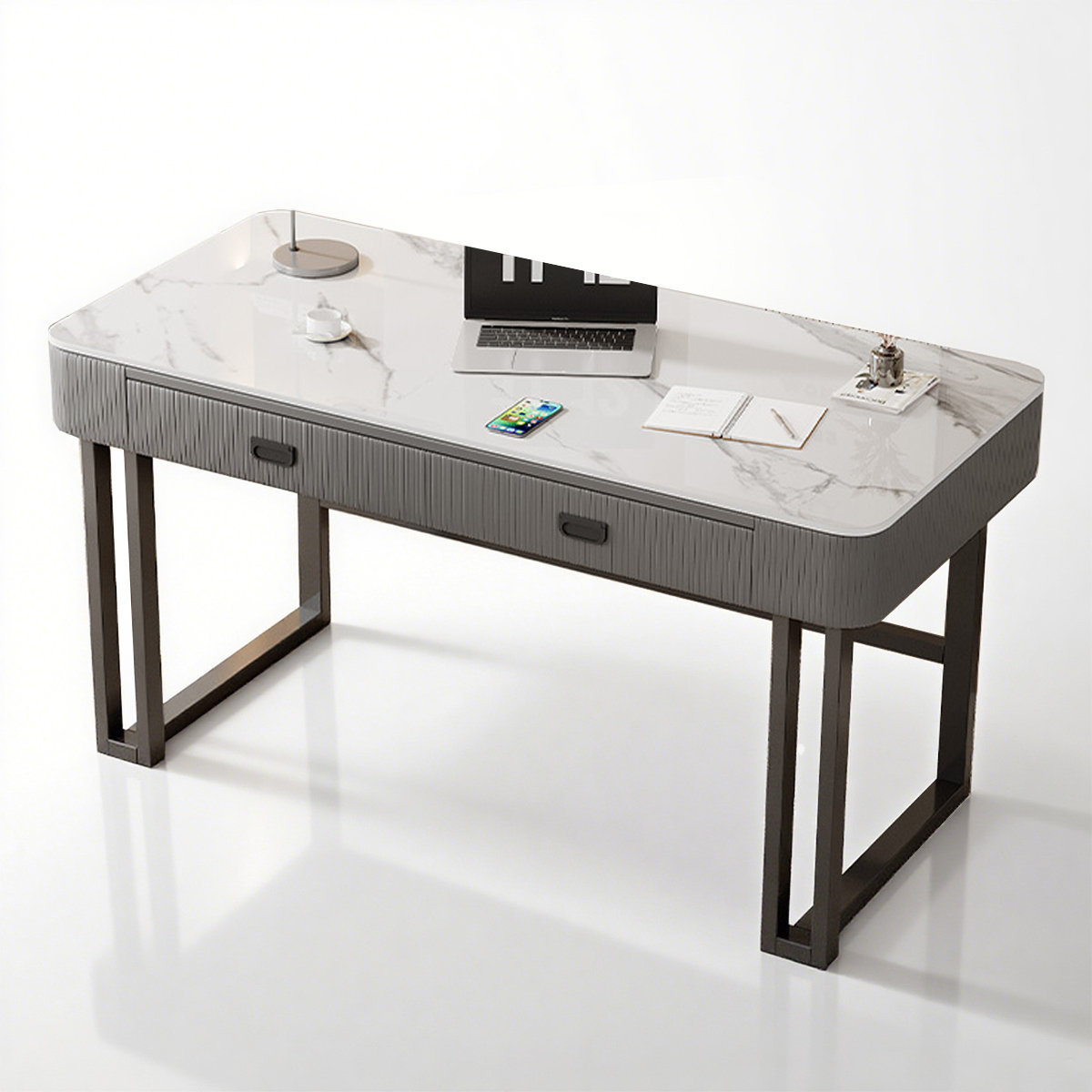RUIDIER Light Luxury Sintered Stone Desktop Desk - Wayfair Canada