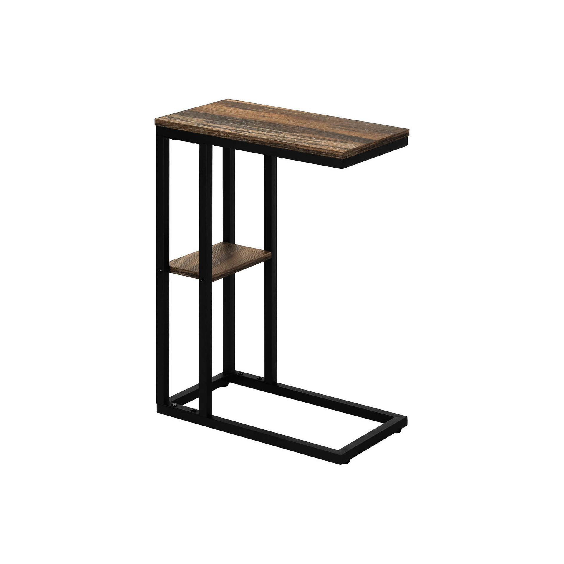 17 Stories Contemporary Bedroom End Table, , Brown Laminate, Black ...