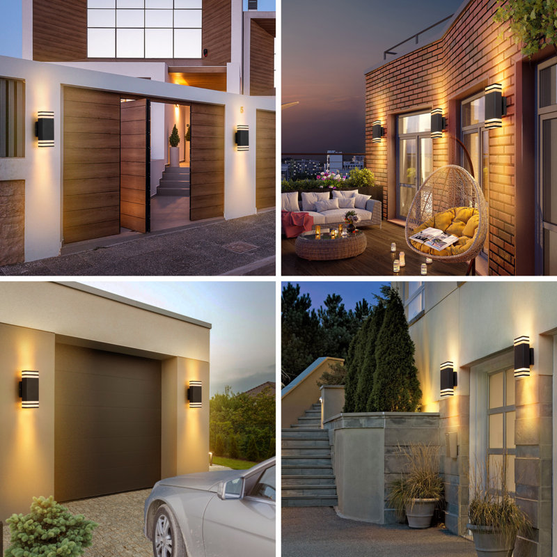 Hokku Designs Janeth 9.8'' H Integrated LED Square Up Down Wall Light ...