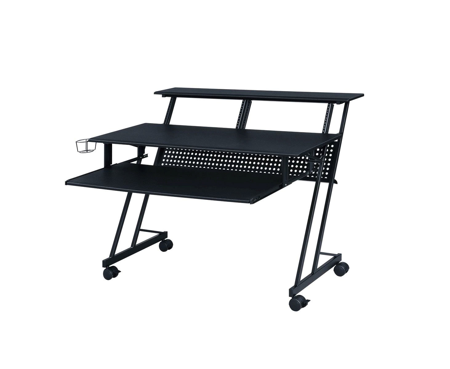 Latitude Run® Computer Desk With Keyboard Tray And Caster Wheels | Wayfair