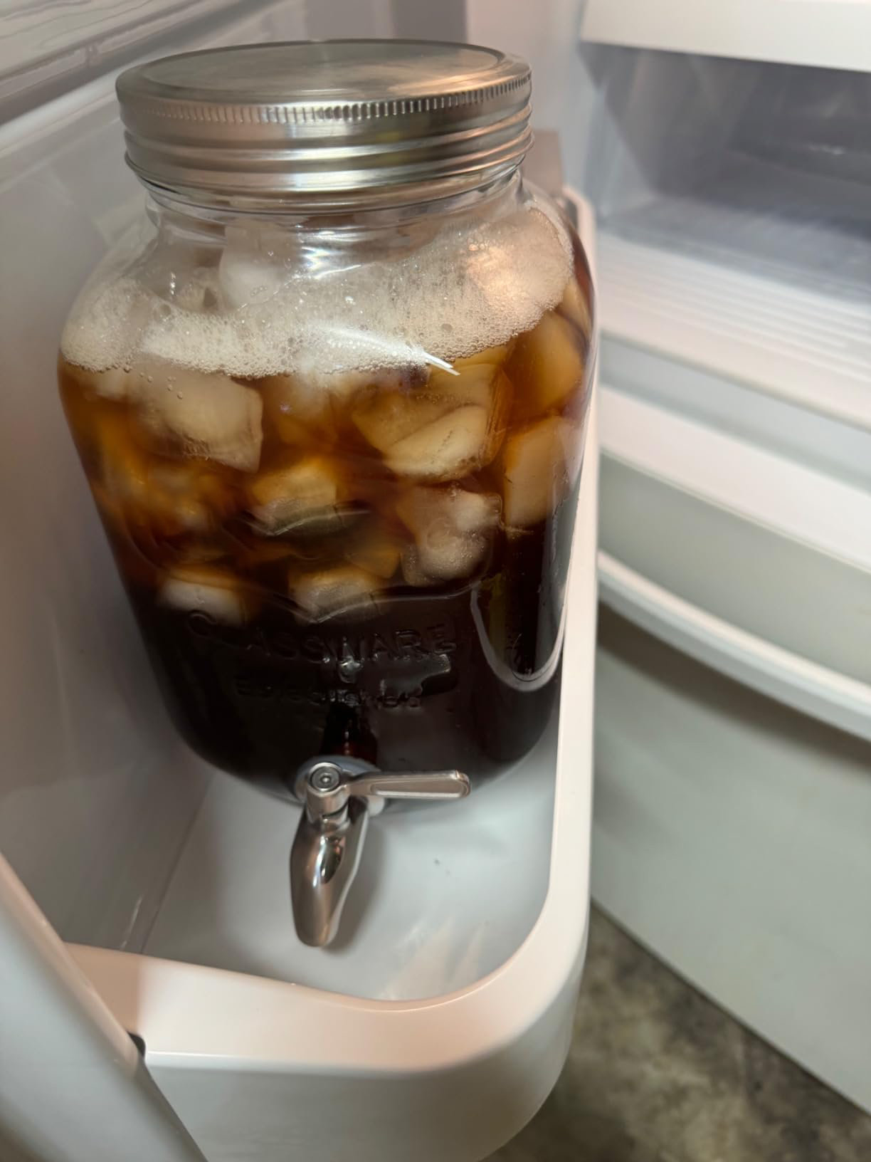 MODVAT Glass Drink Dispenser With Stand And Stainless Steel Spigot ...