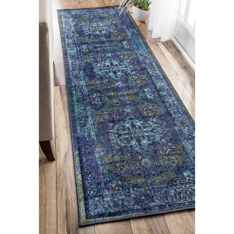 Bungalow Rose Oriental Blue Area Rug & Reviews | Wayfair