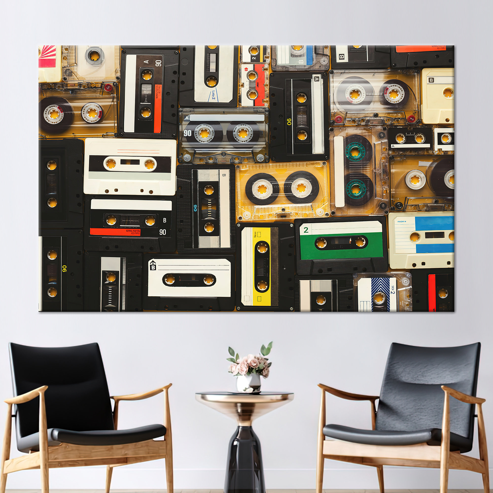 Ebern Designs Music Art, Tapes Printed, Cassette Canvas, Old Cassette ...