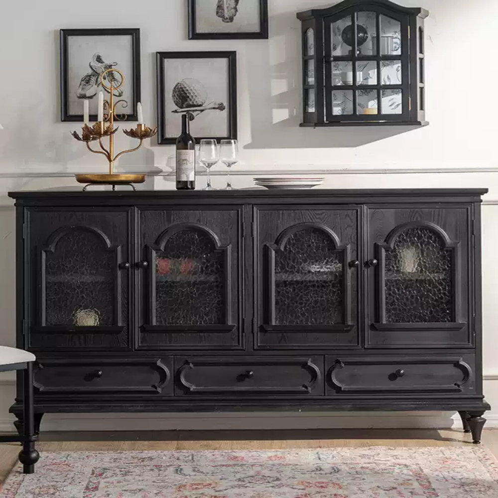 Canora Grey Retro Black Home Sideboards | Wayfair