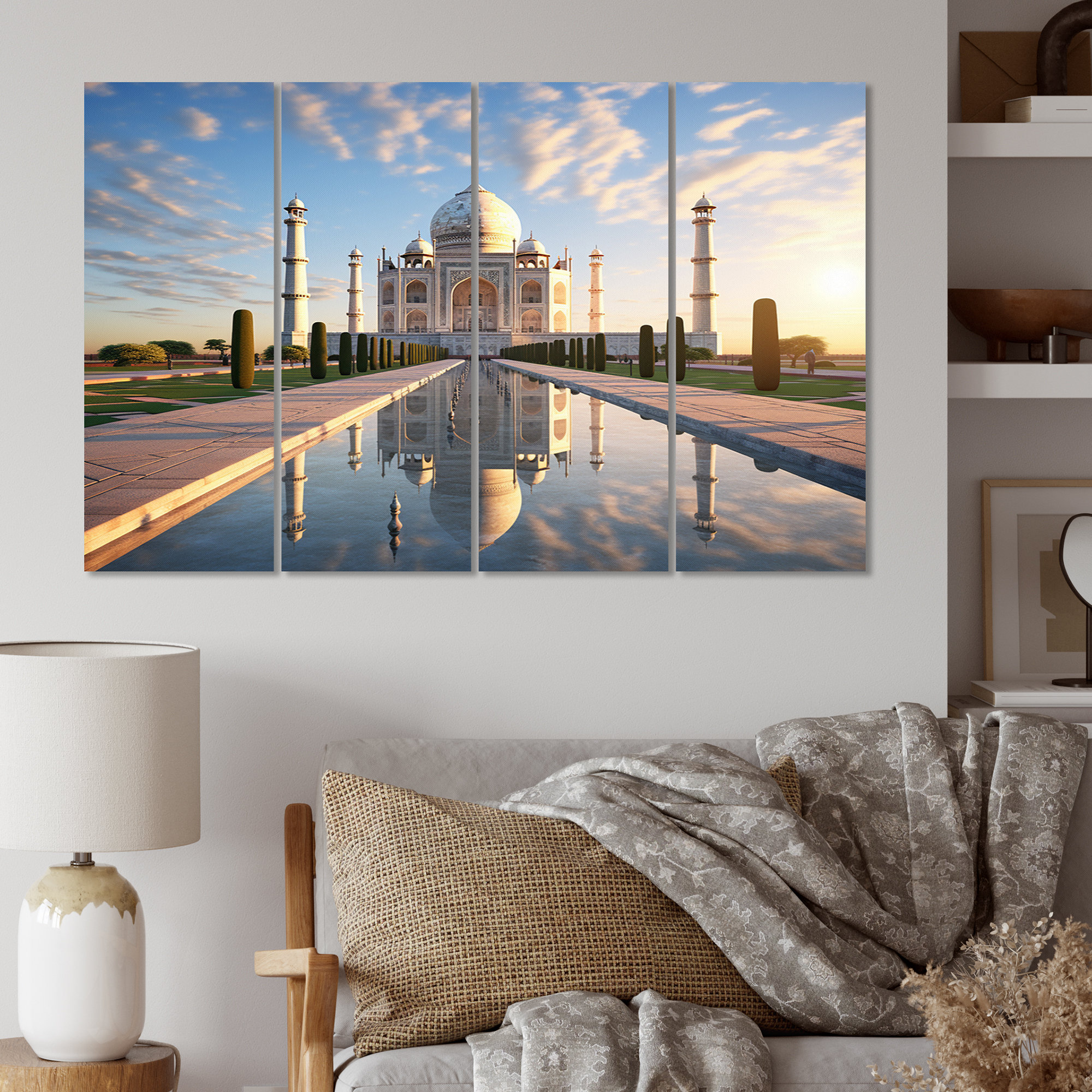 Design Art Islam Art Taj Mahal I - Islamic Metal Art Print Set ...