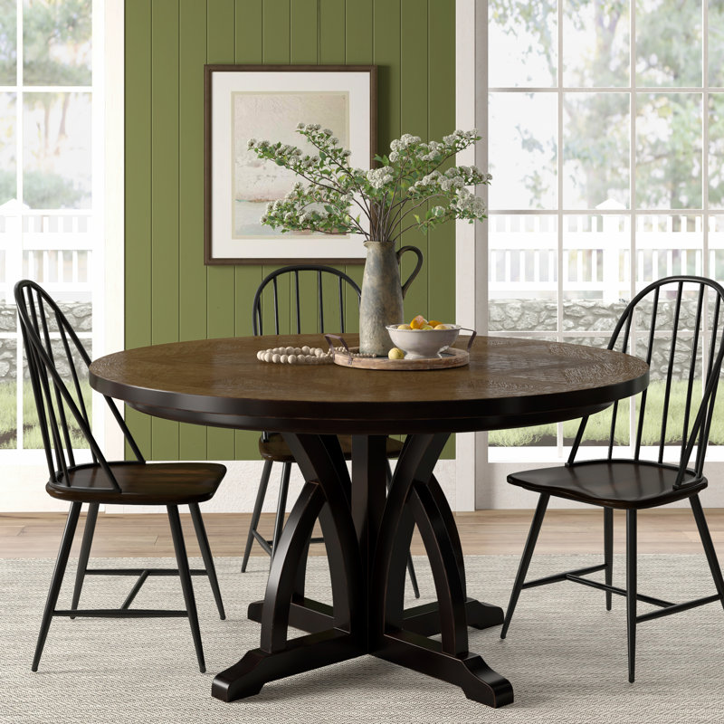 Laurel Foundry Modern Farmhouse® Daxton Round Solid Wood Dining Table ...