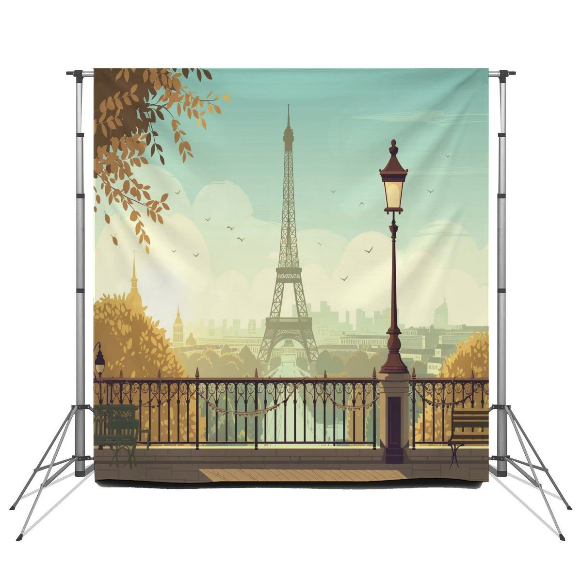 VisionDecor Eiffel Tower Backdrop Landmark Large Iconic Structure Photo ...