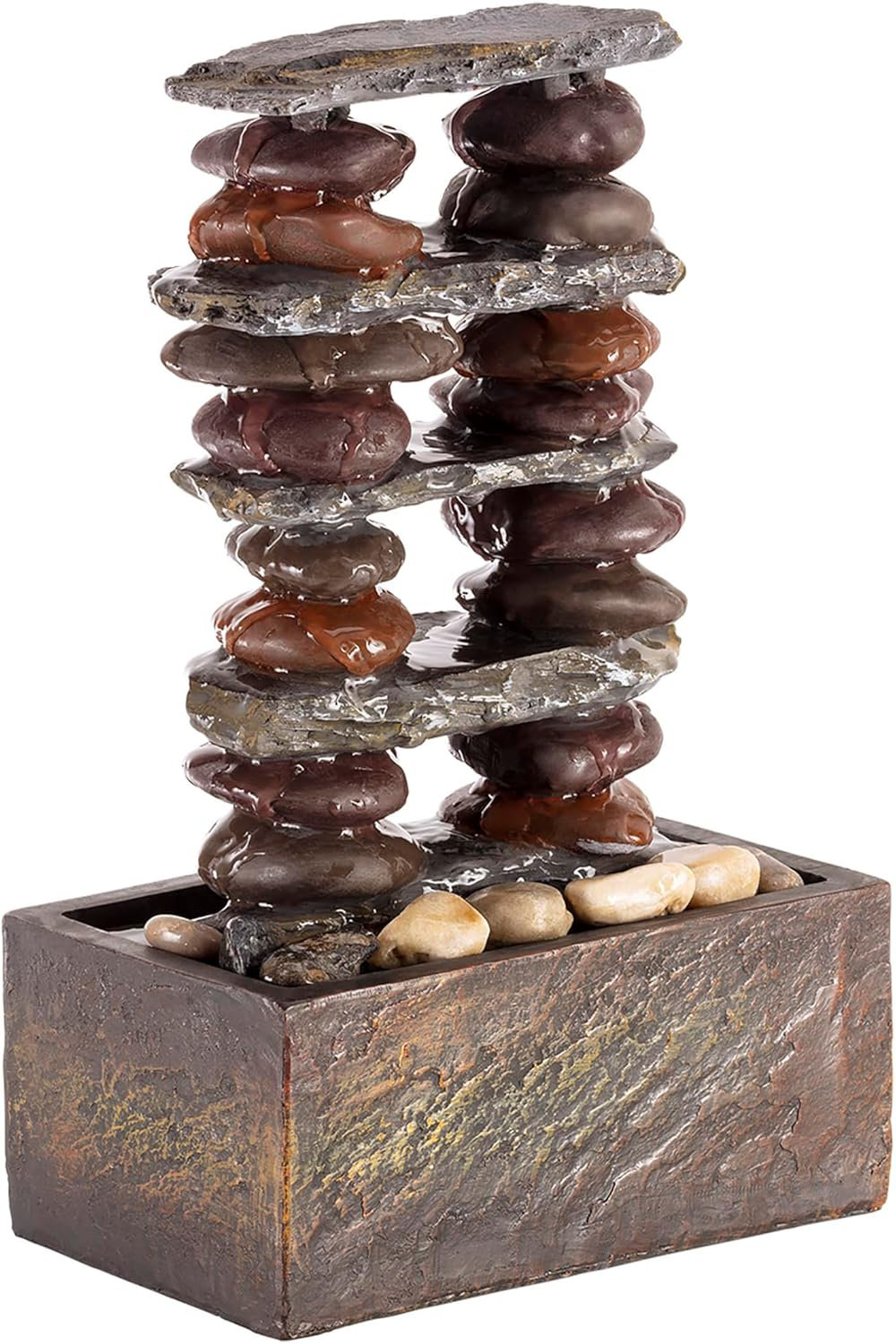 Ebern Designs Stacked Rock Eternal Fountain | Wayfair