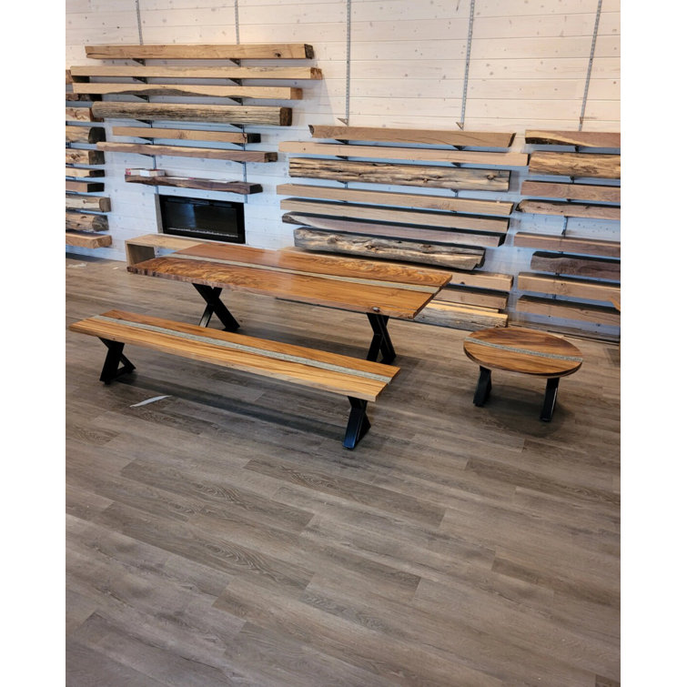 Rustic Lumber Furniture 3 - Piece Trestle Dining Set | Wayfair