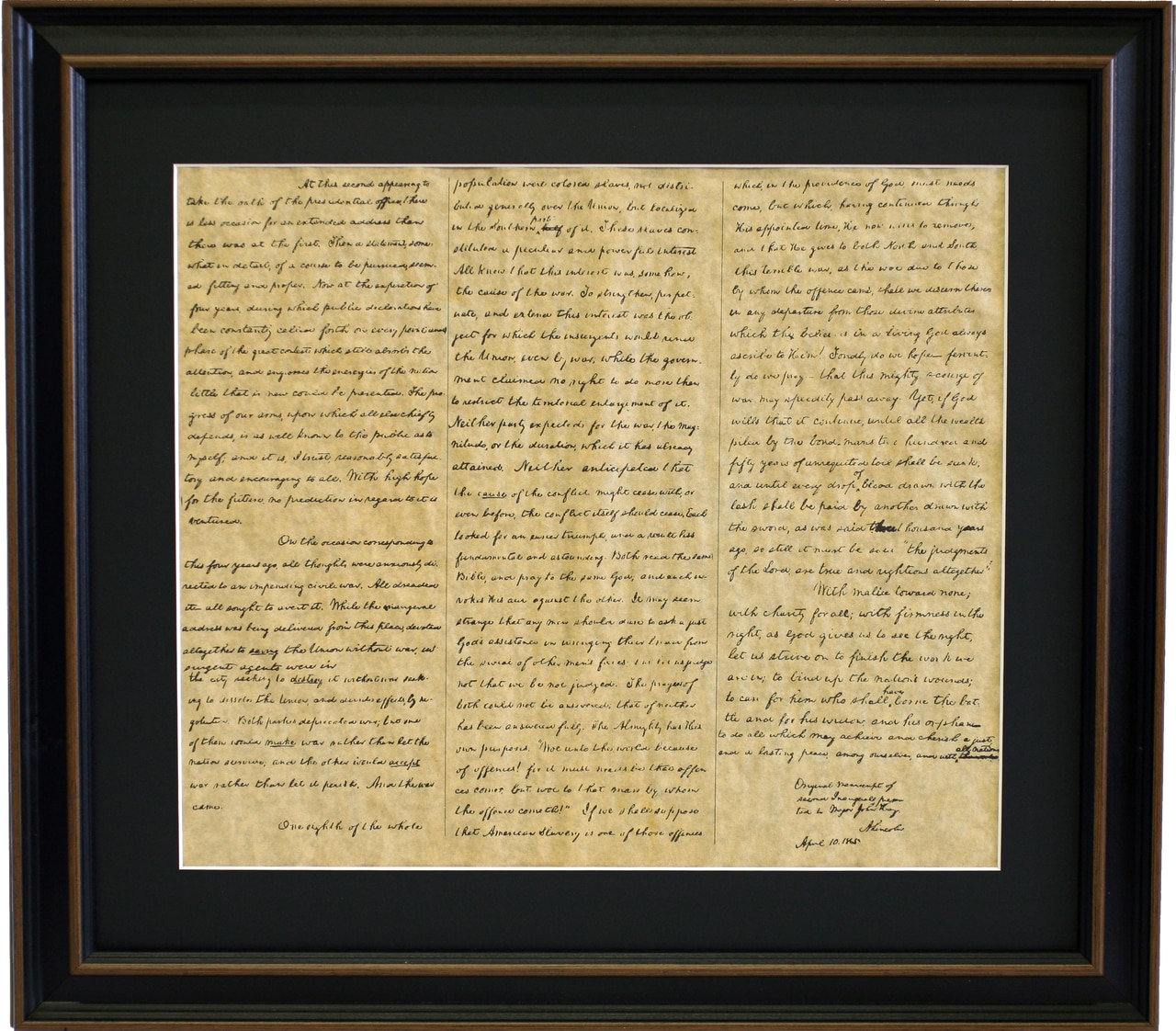 Alcott Hill® Abraham Lincoln's Second Inaugural Address | Framed ...