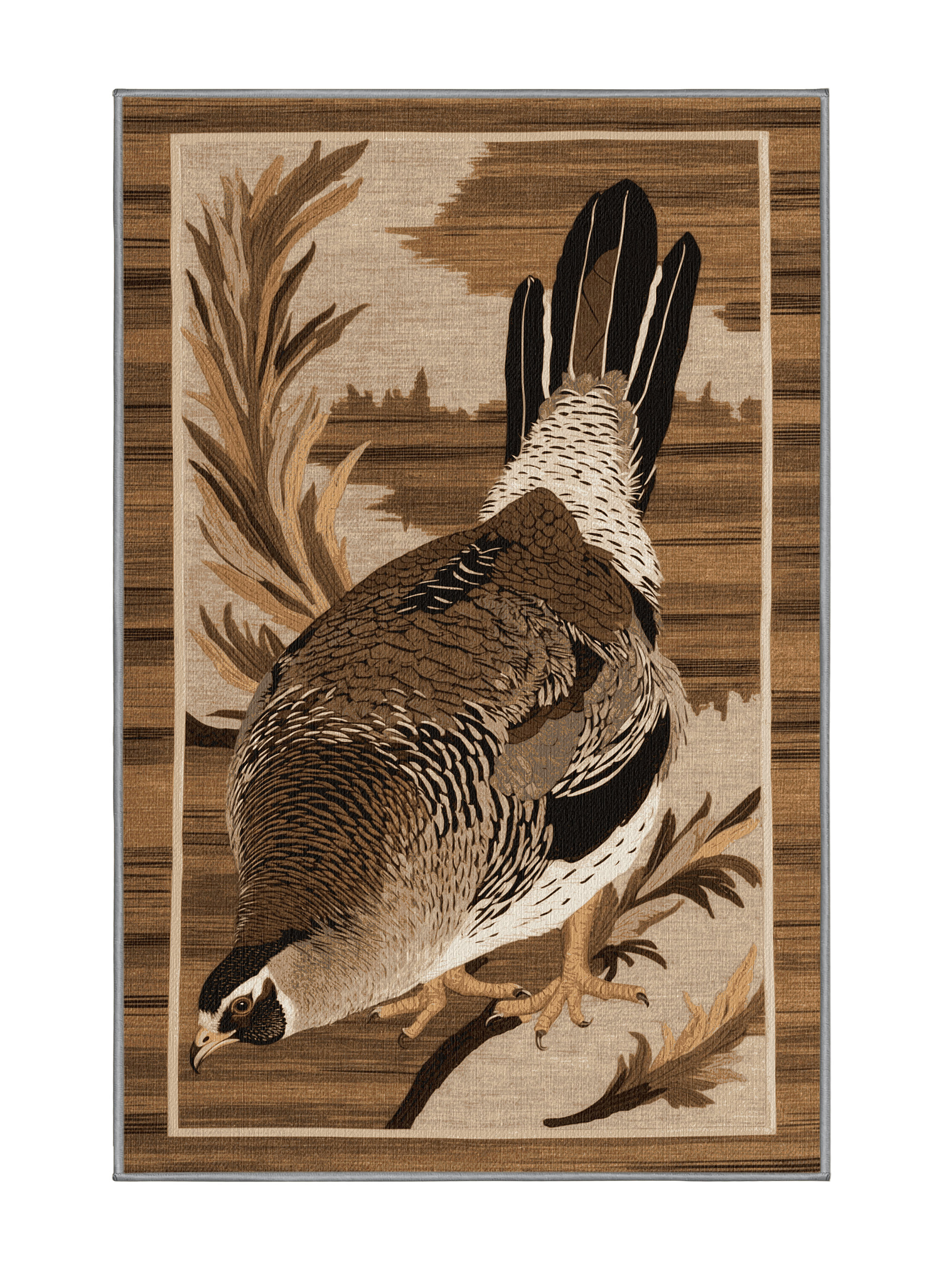 Foundry Select Washable Sharp tailed Grouse Birds Area Rug | Wayfair