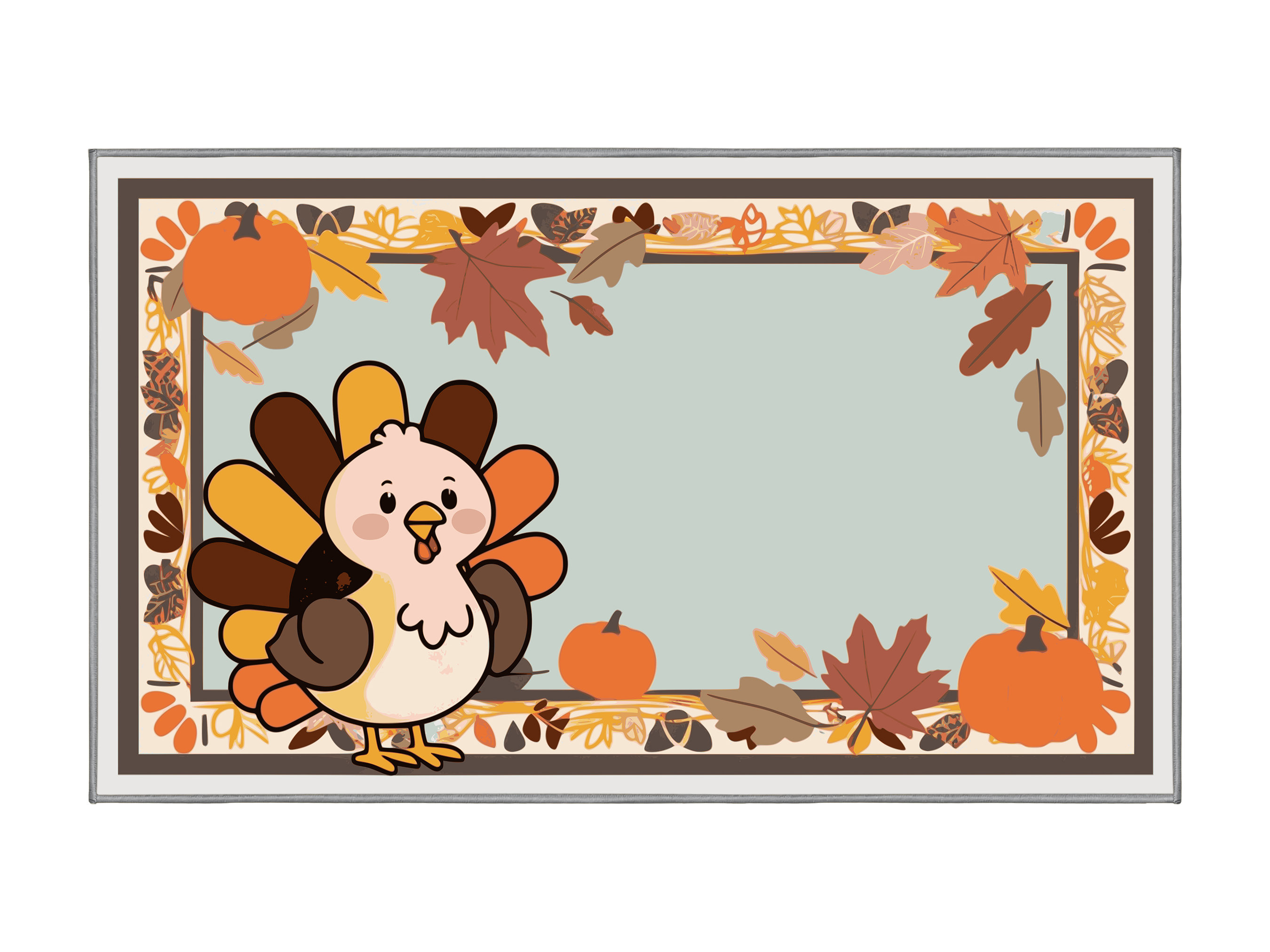 The Holiday Aisle® Thanksgiving Fall Season Holiday Rug | Wayfair