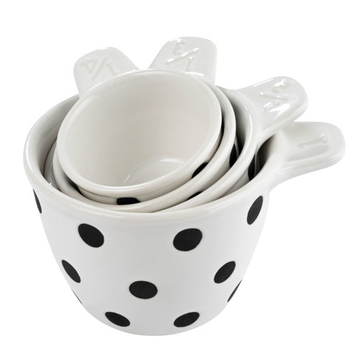 Creative Co-Op 4 -Piece Ceramic Measuring Cup Set | Wayfair