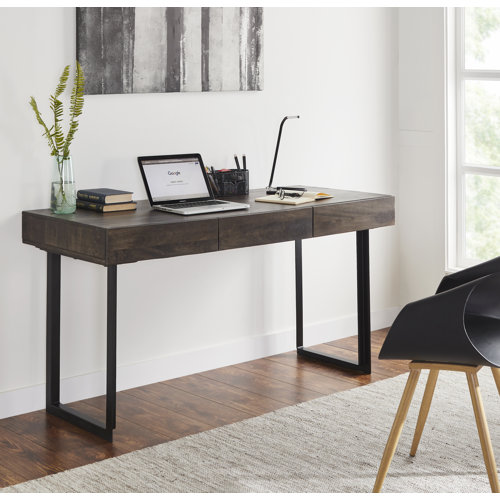 Joss & Main Mullins Solid Wood Top Metal Base Writing Desk & Reviews ...
