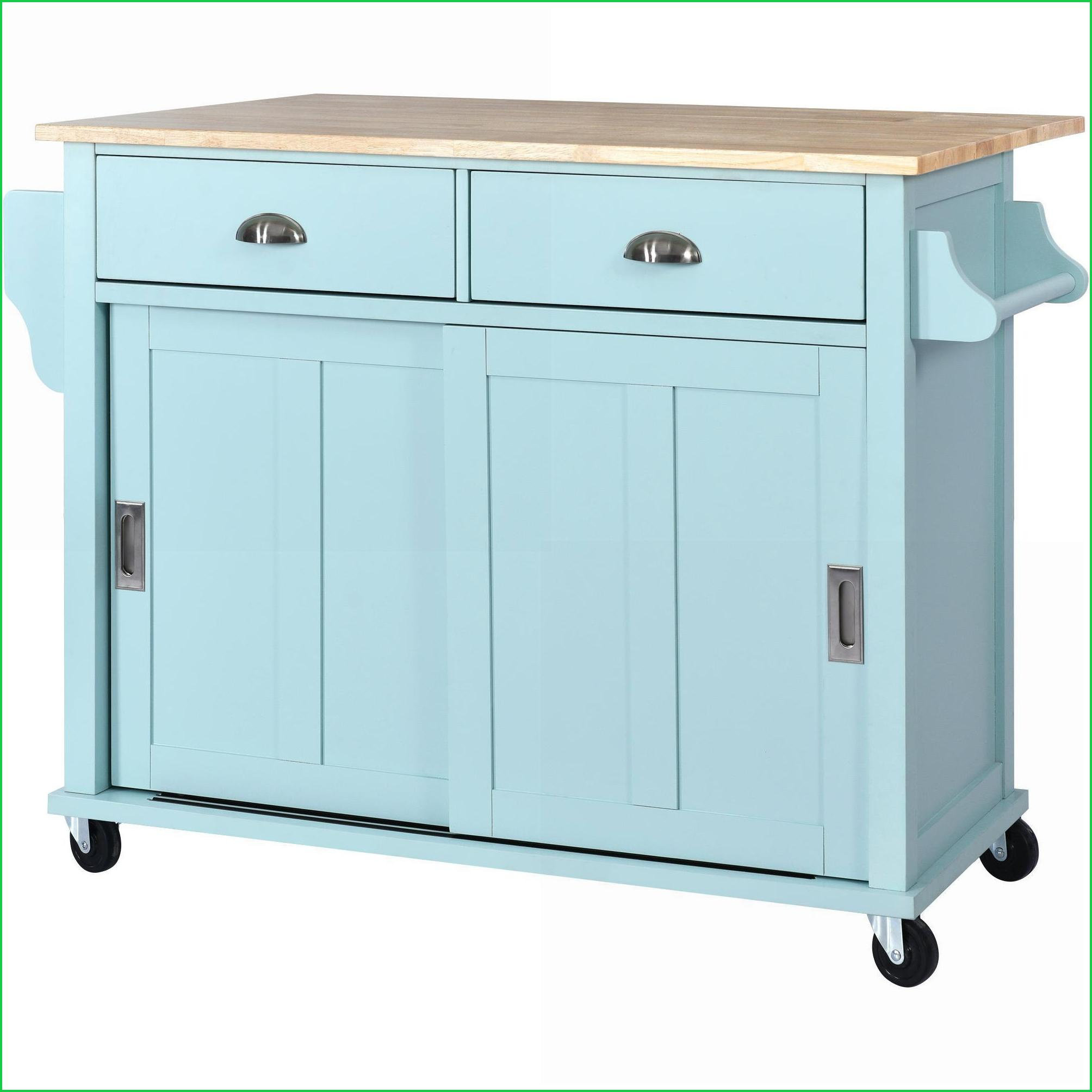 Latitude Run® Contemporary Kitchen Island Cart with Drop-Leaf, Sliding ...