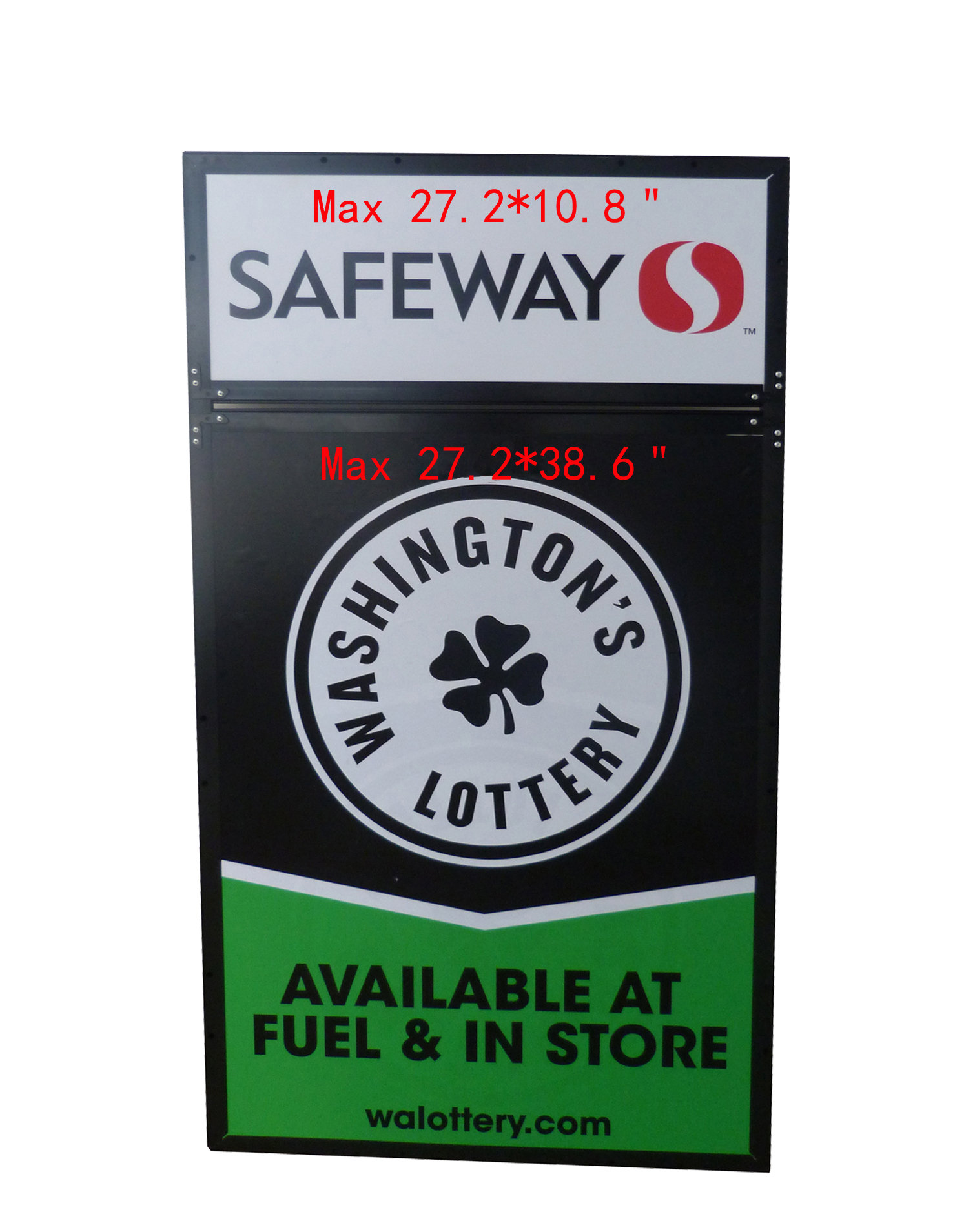 FixtureDisplays 53 X 29 X 0.8" Single Sided Aluminum Snap Frame Bollard ...