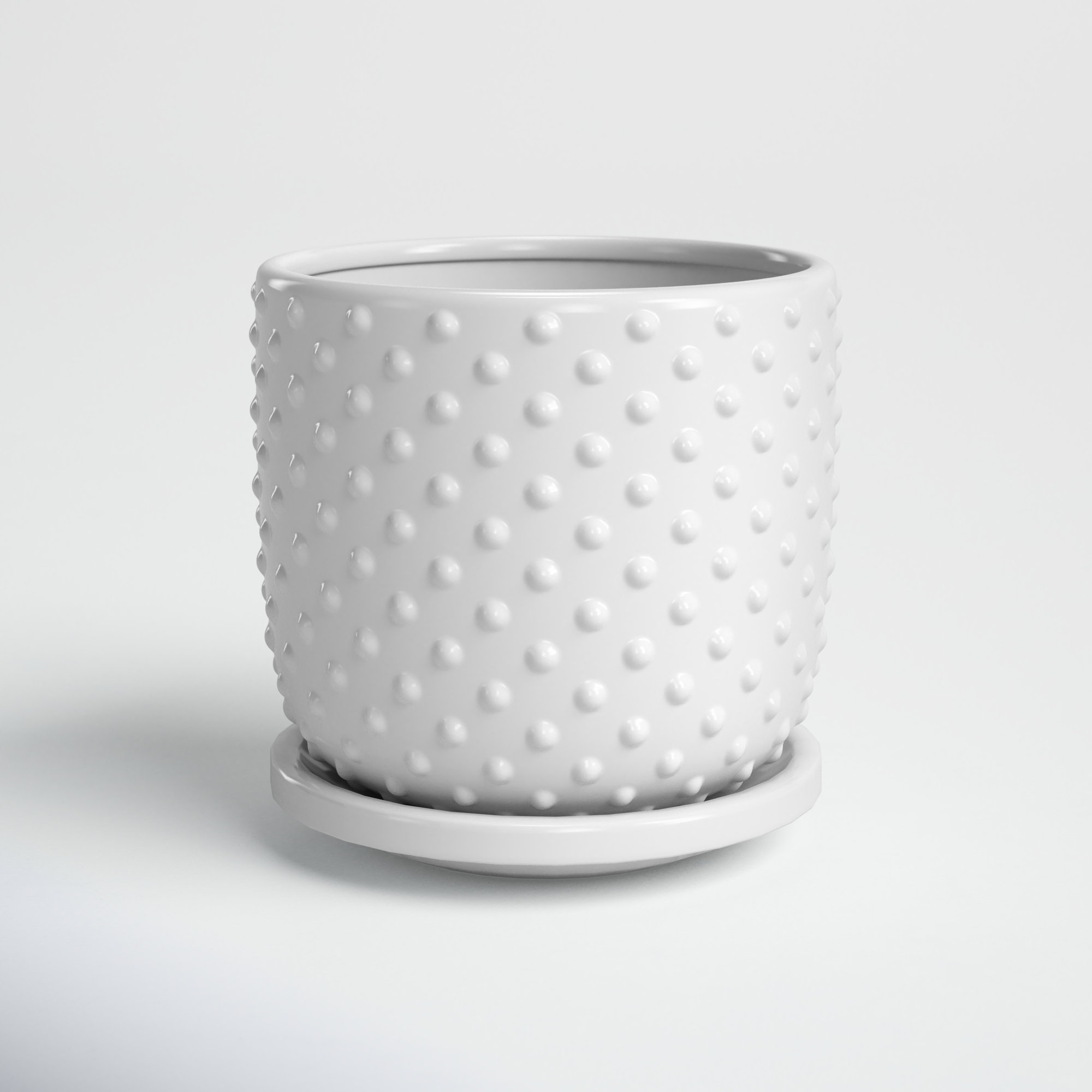 Joss & Main Ceramic Planter Set Planter Set Tiny Dot Bubble Design ...