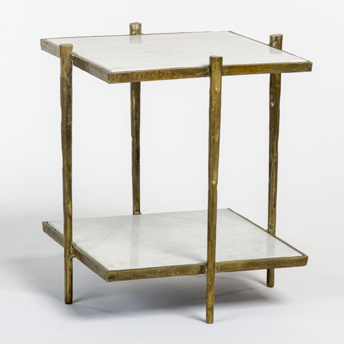 Alder & Tweed Ren Marble End Table | Perigold