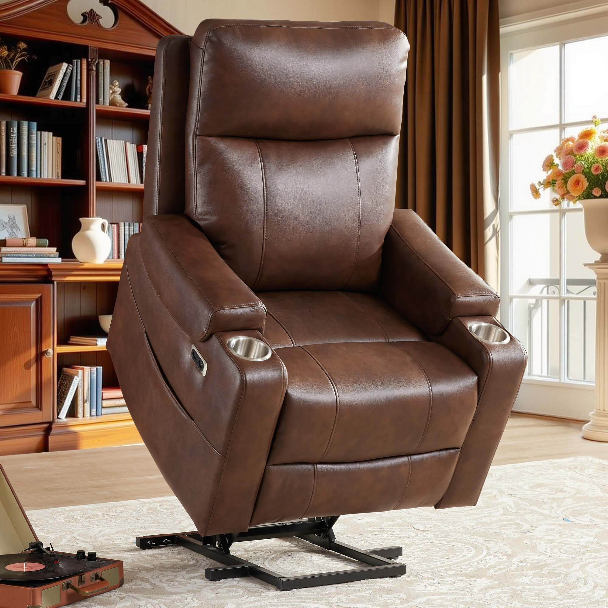 Latitude Run® Dual Motor Power Lift Recliner Chair with Massage Heat ...